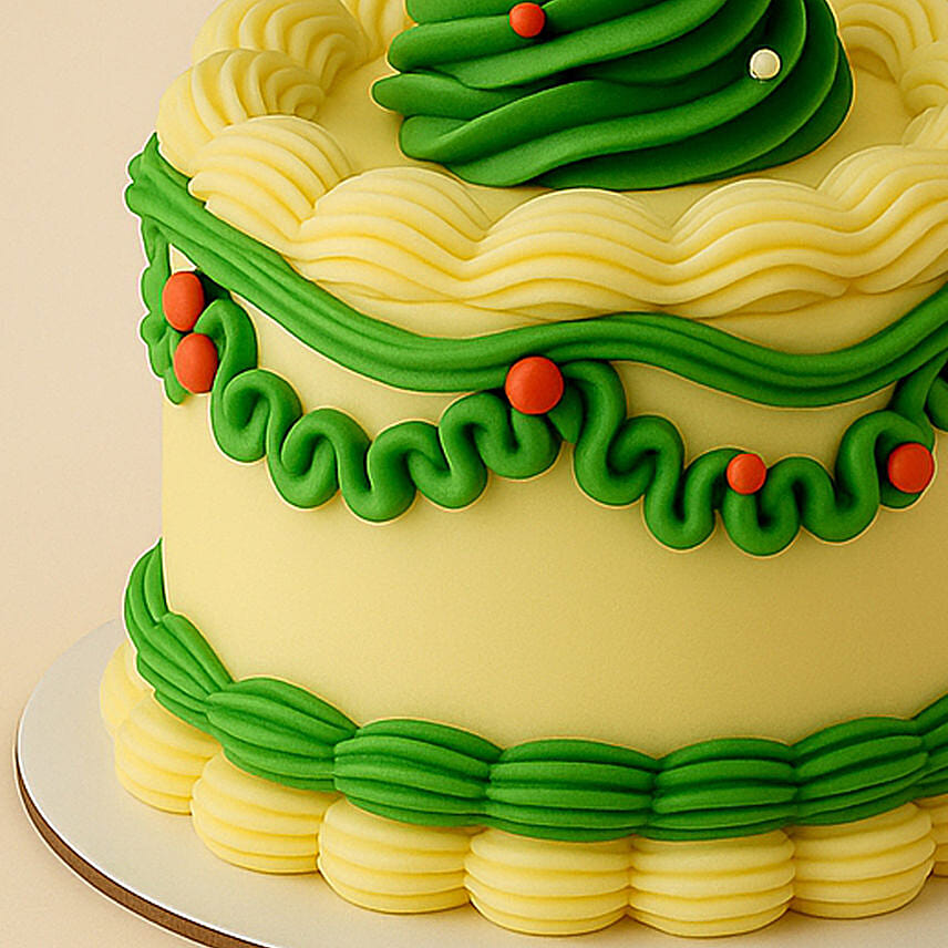 Christmas Tree Vanilla Cake Delivery in Singapore - FNP SG