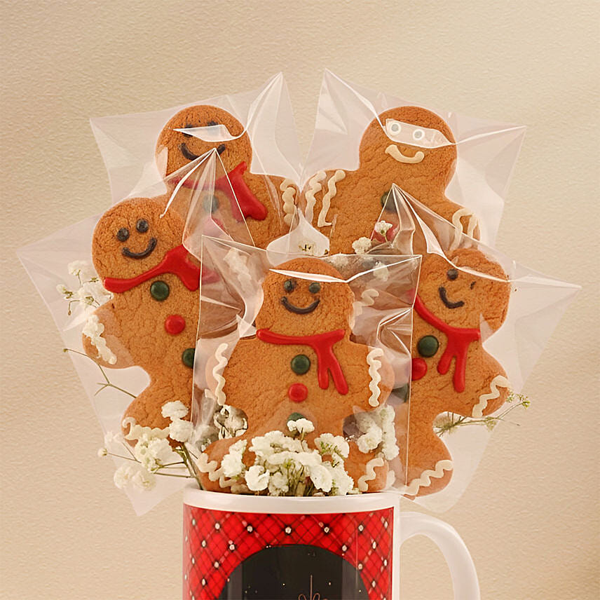 Holiday Happiness Ginger man Cookies Delivery in Singapore - FNP SG