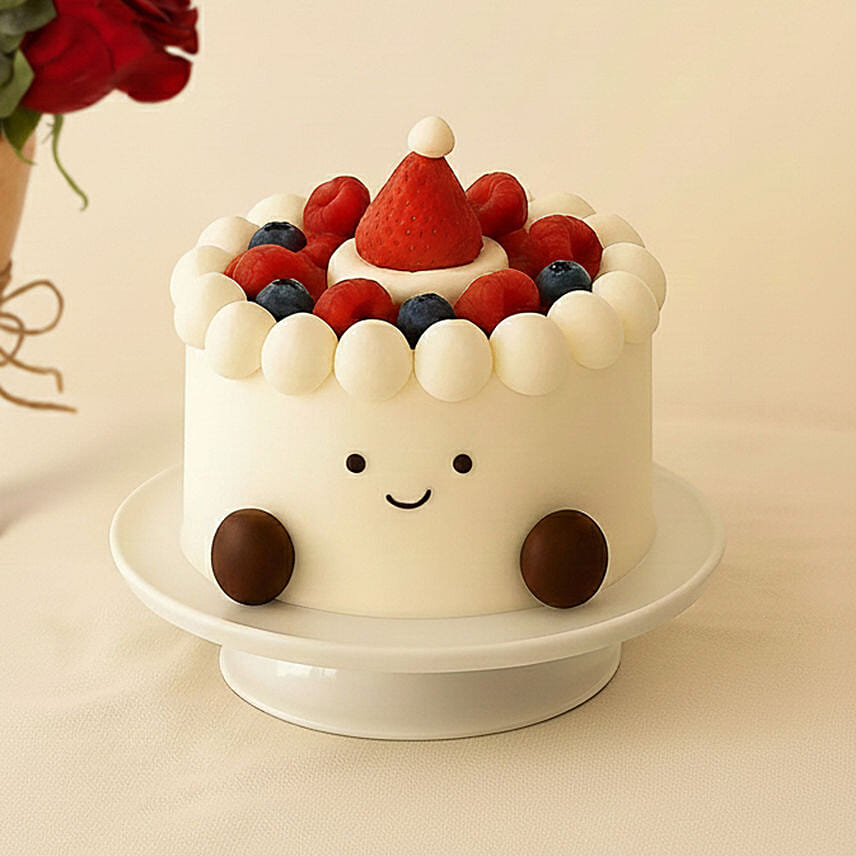 Smiley Mini Jelly Cat Red Roses Bouquet and Cake Delivery in Singapore ...