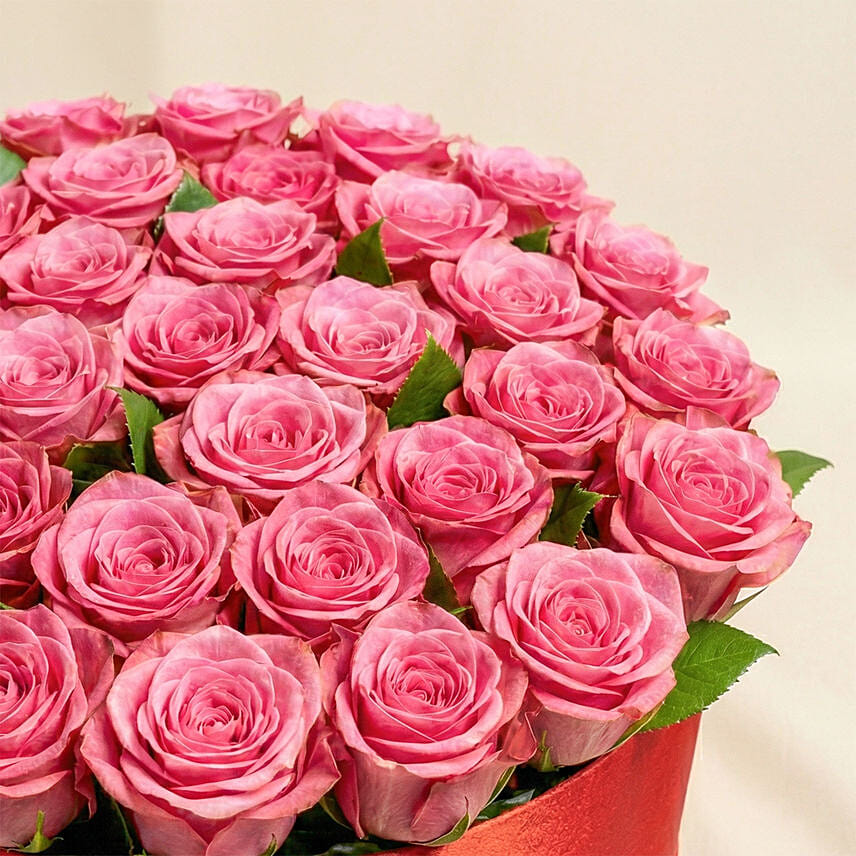 Valentine's Day Pink Rose Box Delivery in Singapore - FNP SG