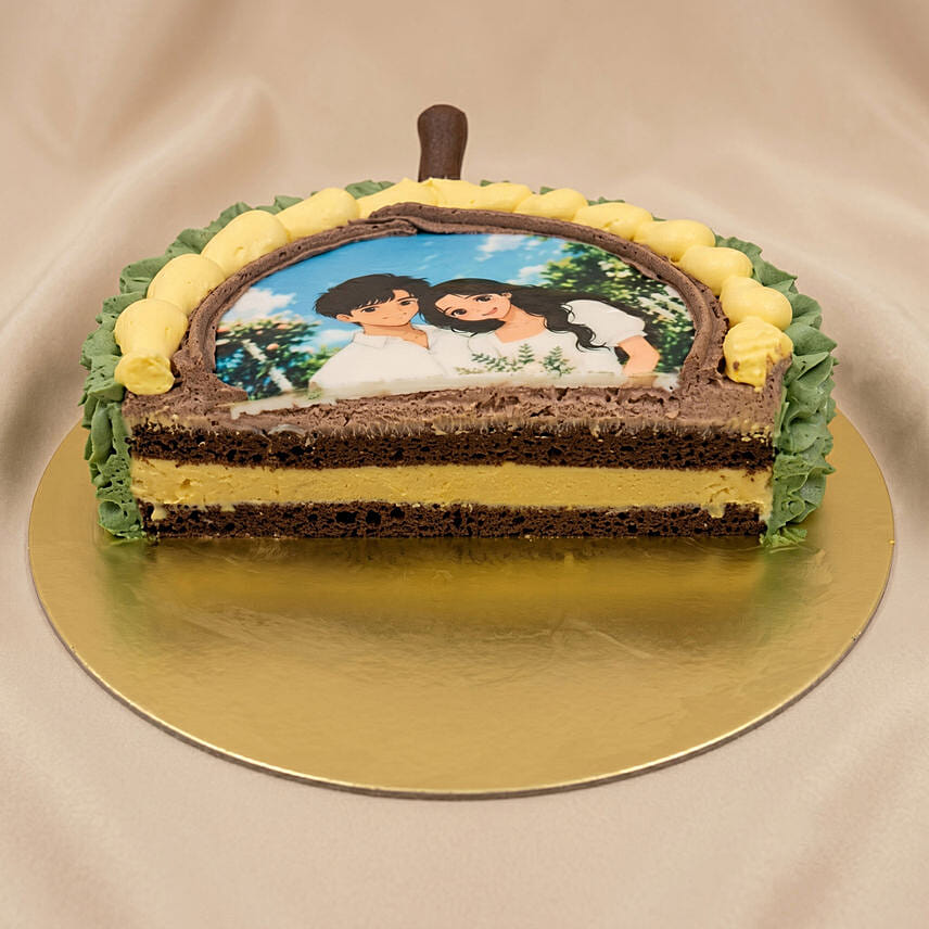 Chocolate Musang King Durian Photo Cake Delivery in Singapore - FNP SG