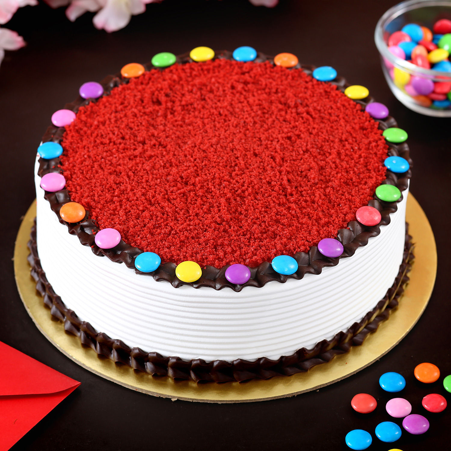Red Velvet Gems Cake Half Kg Delivery in Singapore - FNP SG