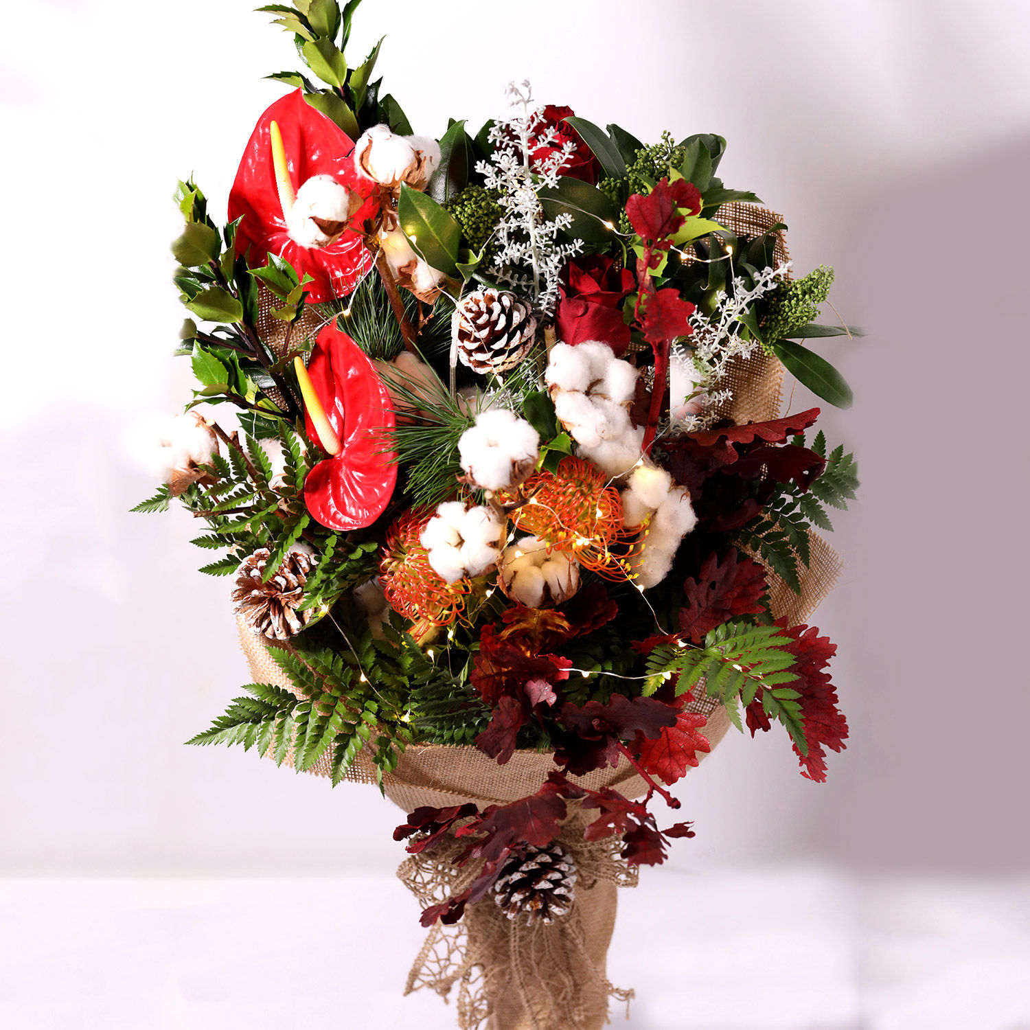 LED Lights Festive Flower Bouquet Delivery in Singapore - FNP SG