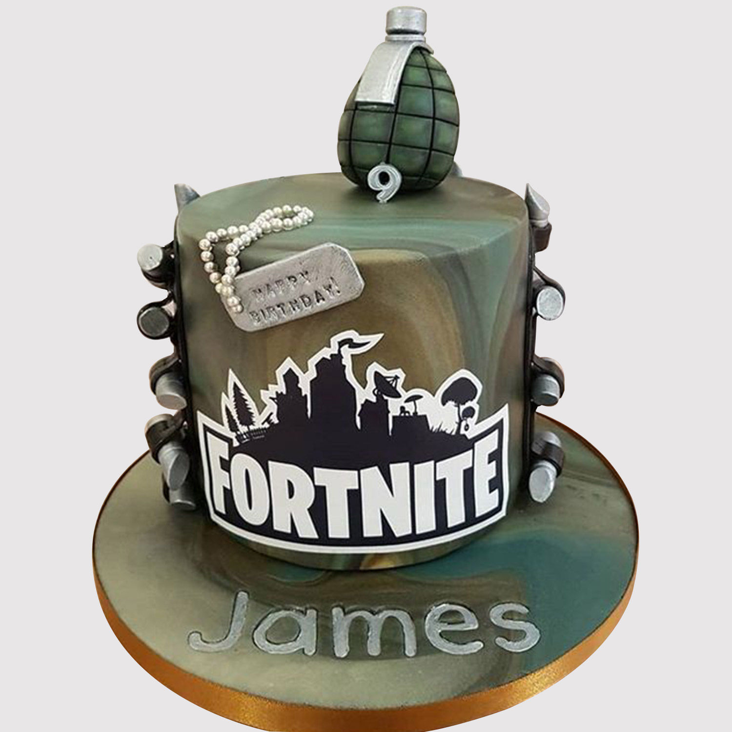 Fortnite Fondant Grenade Truffle Cake Delivery in Singapore - FNP SG
