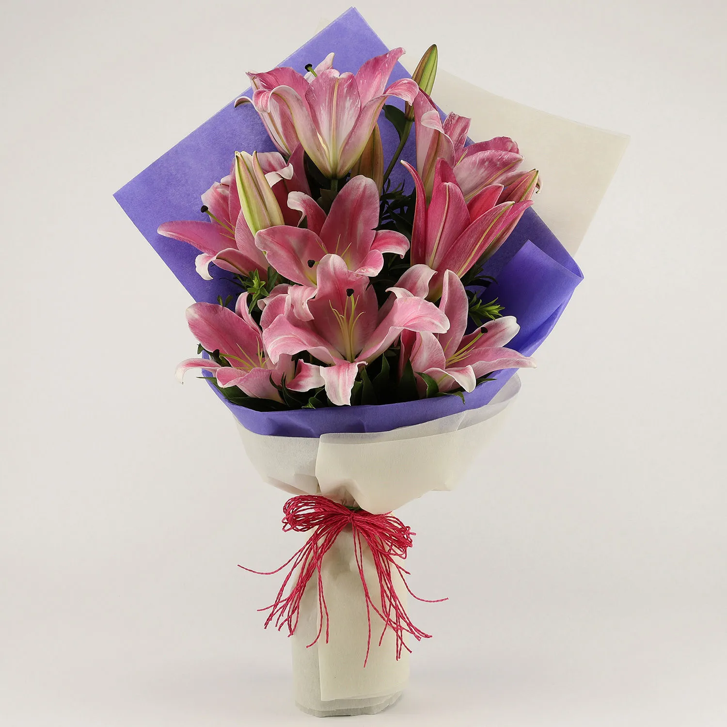 Alluring Pink Oriental Lilies Bouquet Delivery in Singapore - FNP SG
