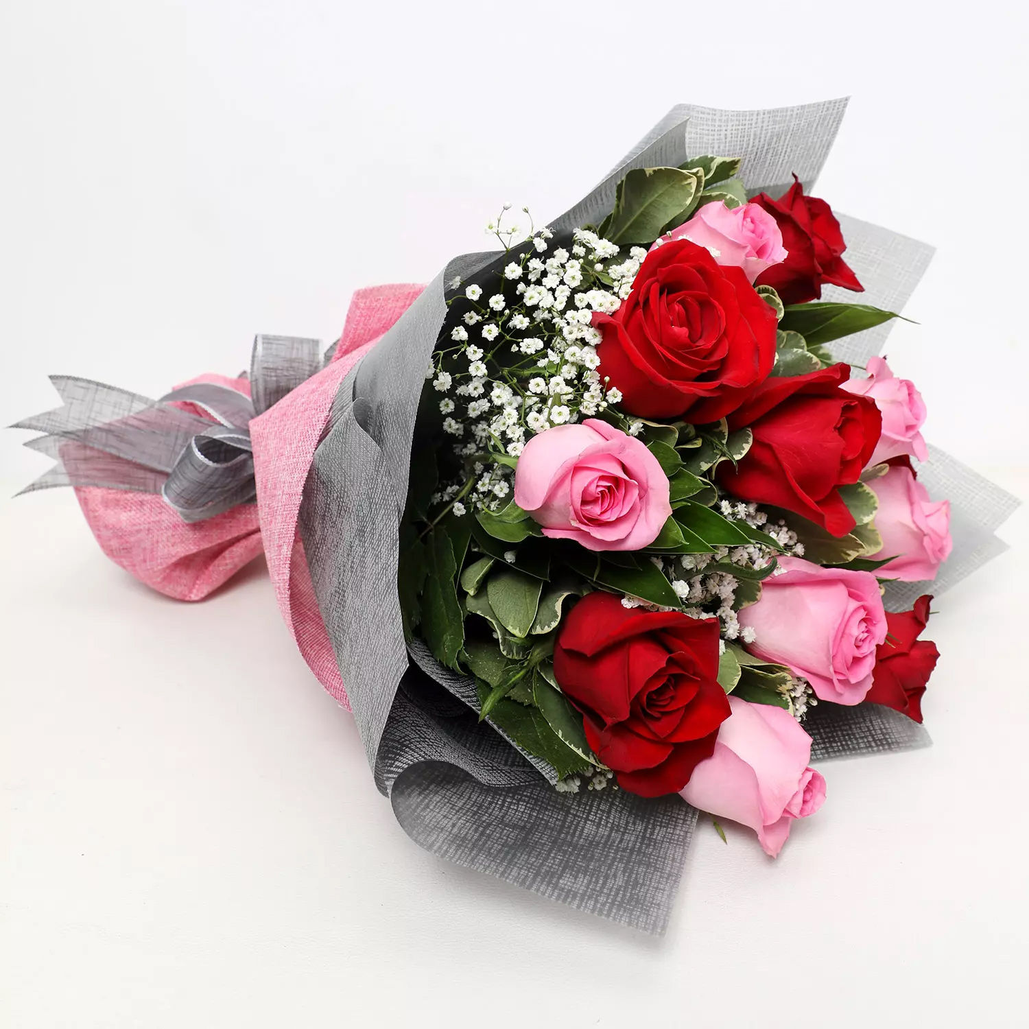 Pink and Red Roses Grand Bouquet Delivery in Singapore - FNP SG