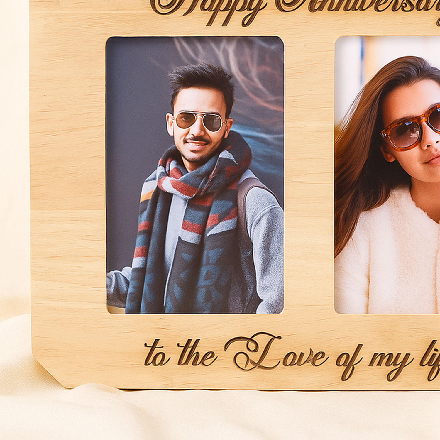 Personalised Happy Anniversary Wooden Photoframe Delivery in Singapore ...