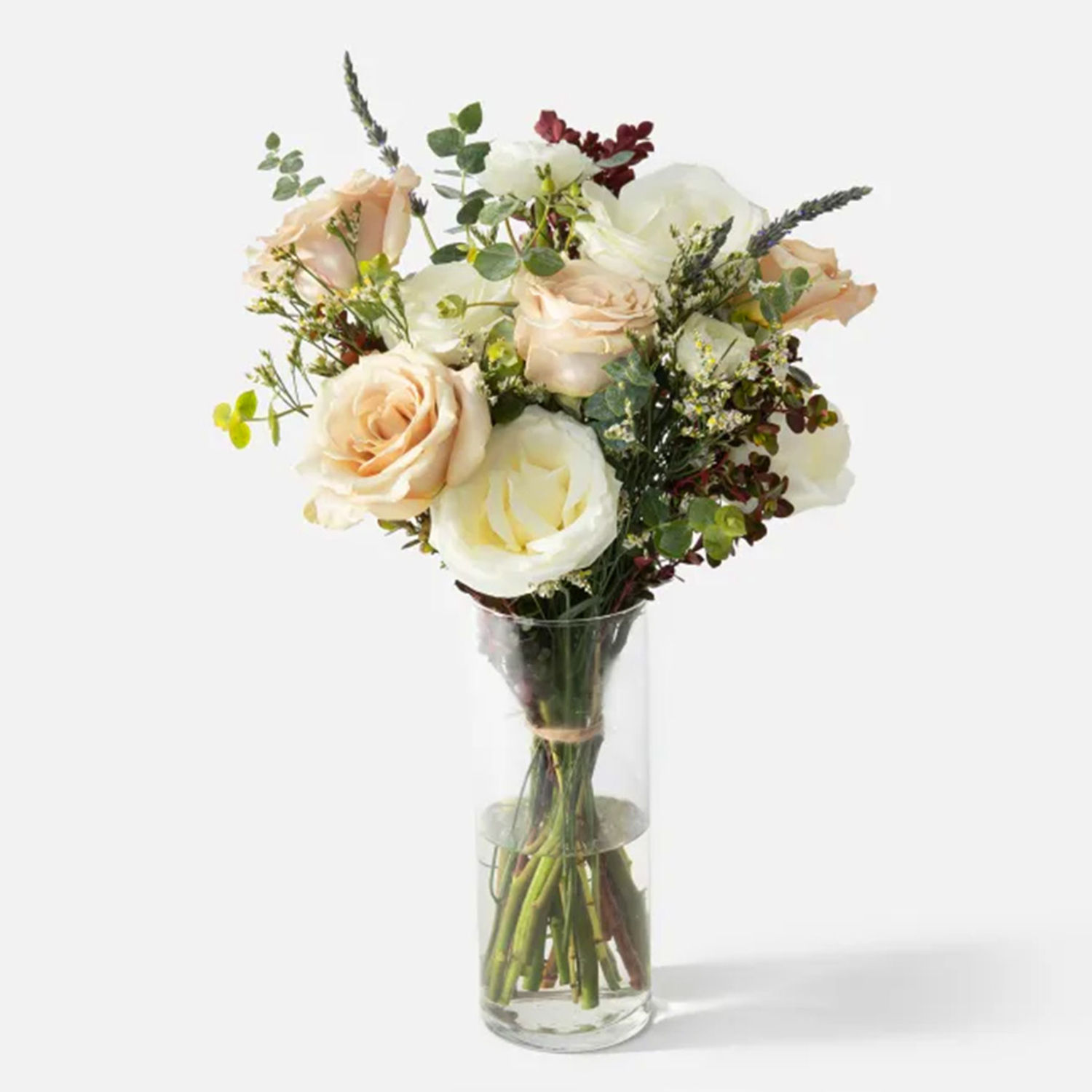 Blissful Assorted Rose Arrangement In Glass Vase Delivery in Singapore ...