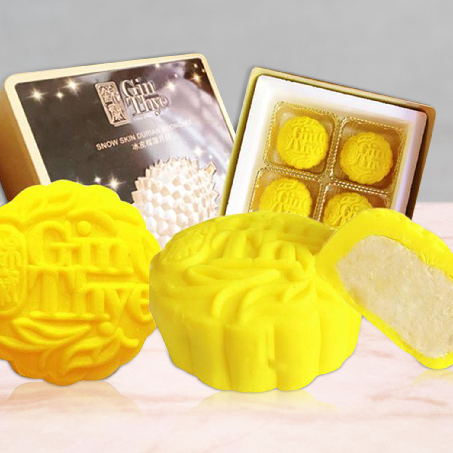 Premium Yellow Snowskin Durian Mooncake Delivery in Singapore - FNP SG