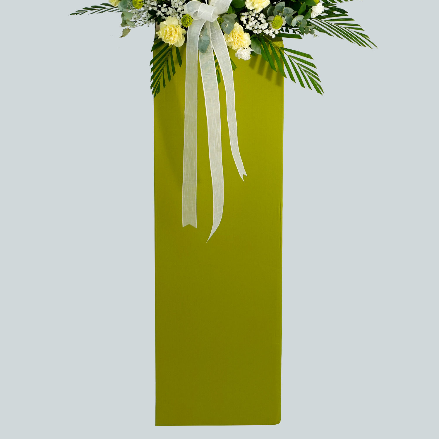 Heavy Hearted Condolence Mixed Flowers Green Stand Delivery in ...