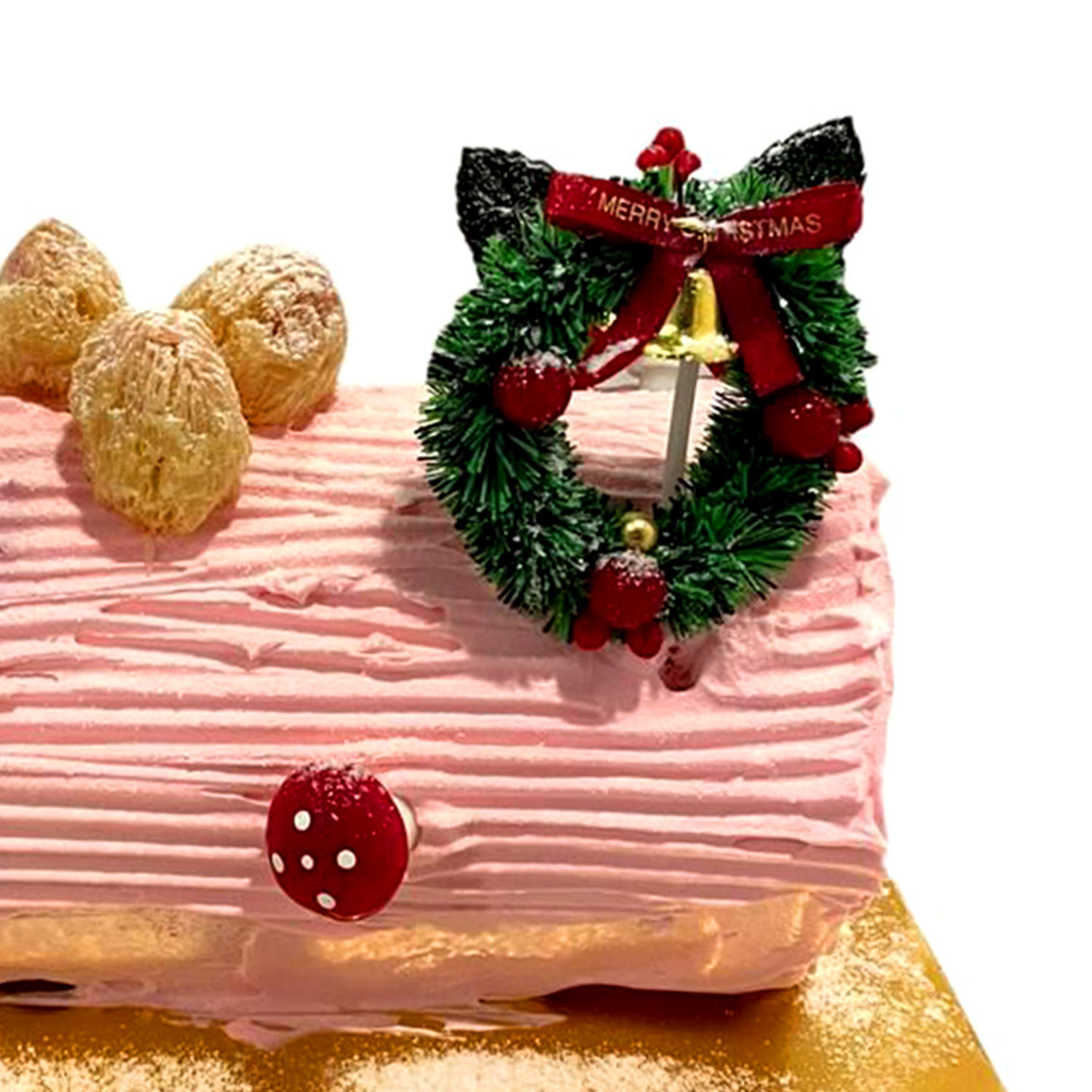 Lychee Sponge Martini Log Cake Delivery in Singapore - FNP SG