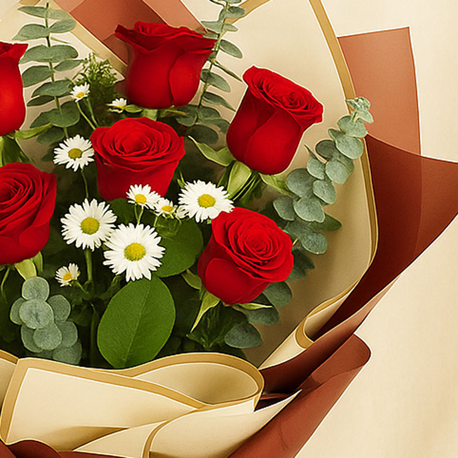 Designer Red Roses Bunch Delivery in Singapore - FNP SG