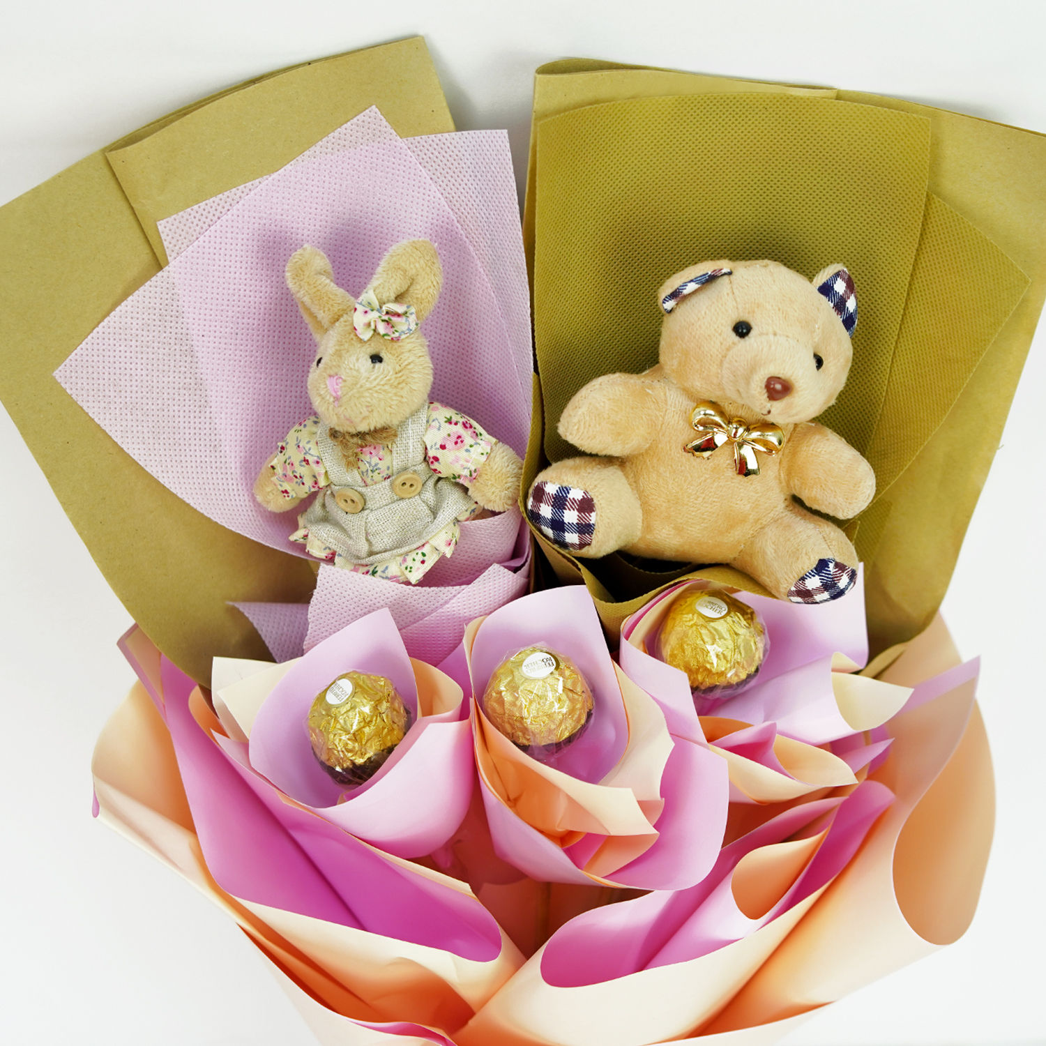 Mini Cuddles And Rocher Bouquet Delivery in Singapore - FNP SG