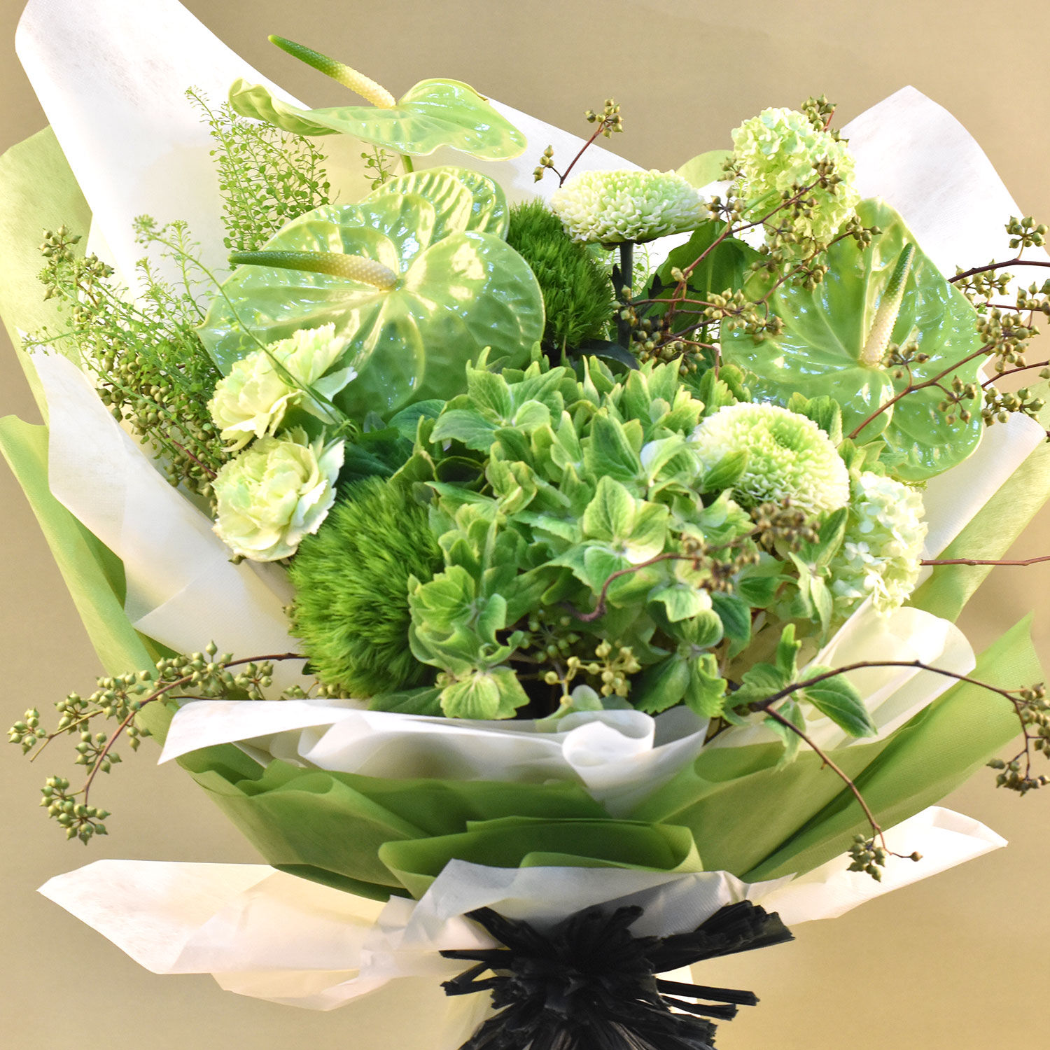 Splendid Green Blooms Bouquet Delivery in Singapore - FNP SG