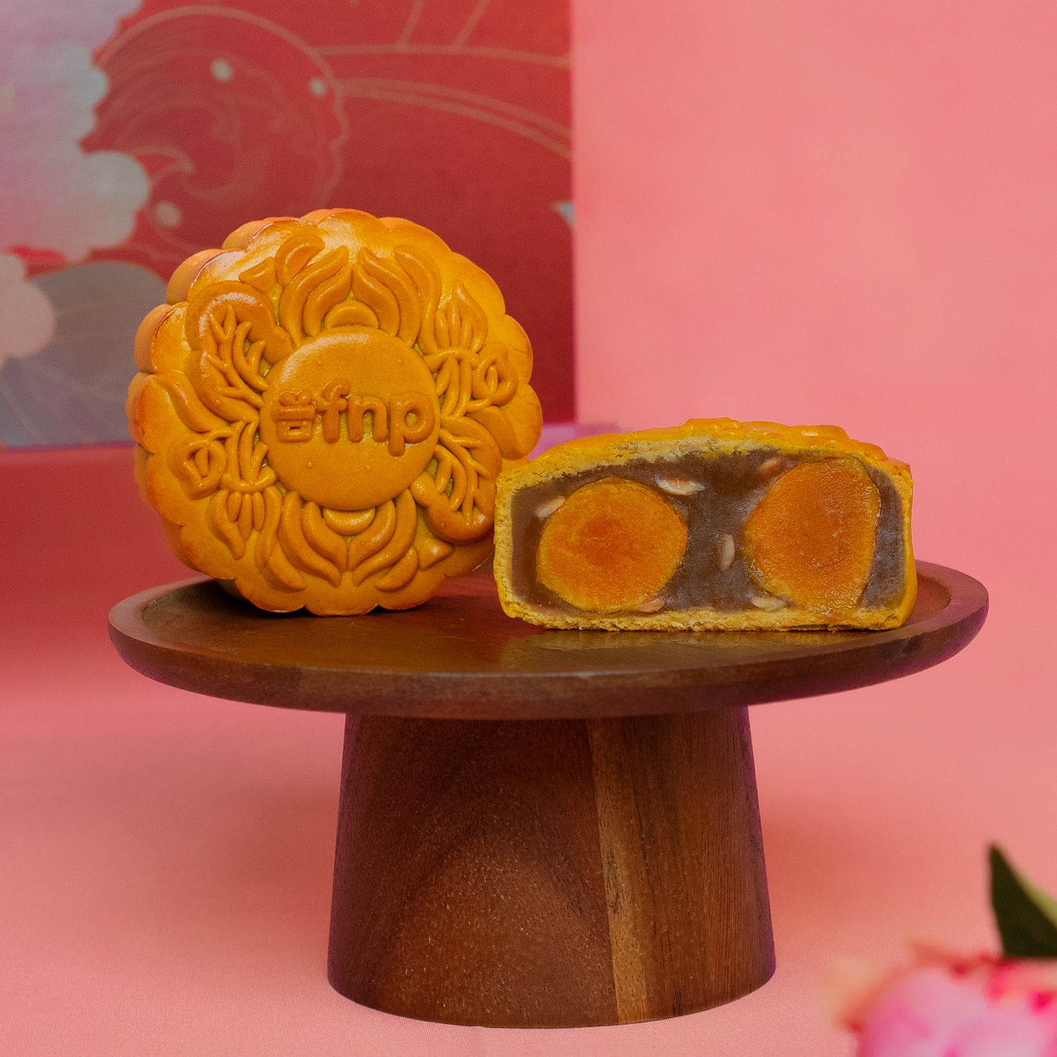 FNP Double Yolk Bakedskin Mooncake Pure Lotus Paste Delivery in ...