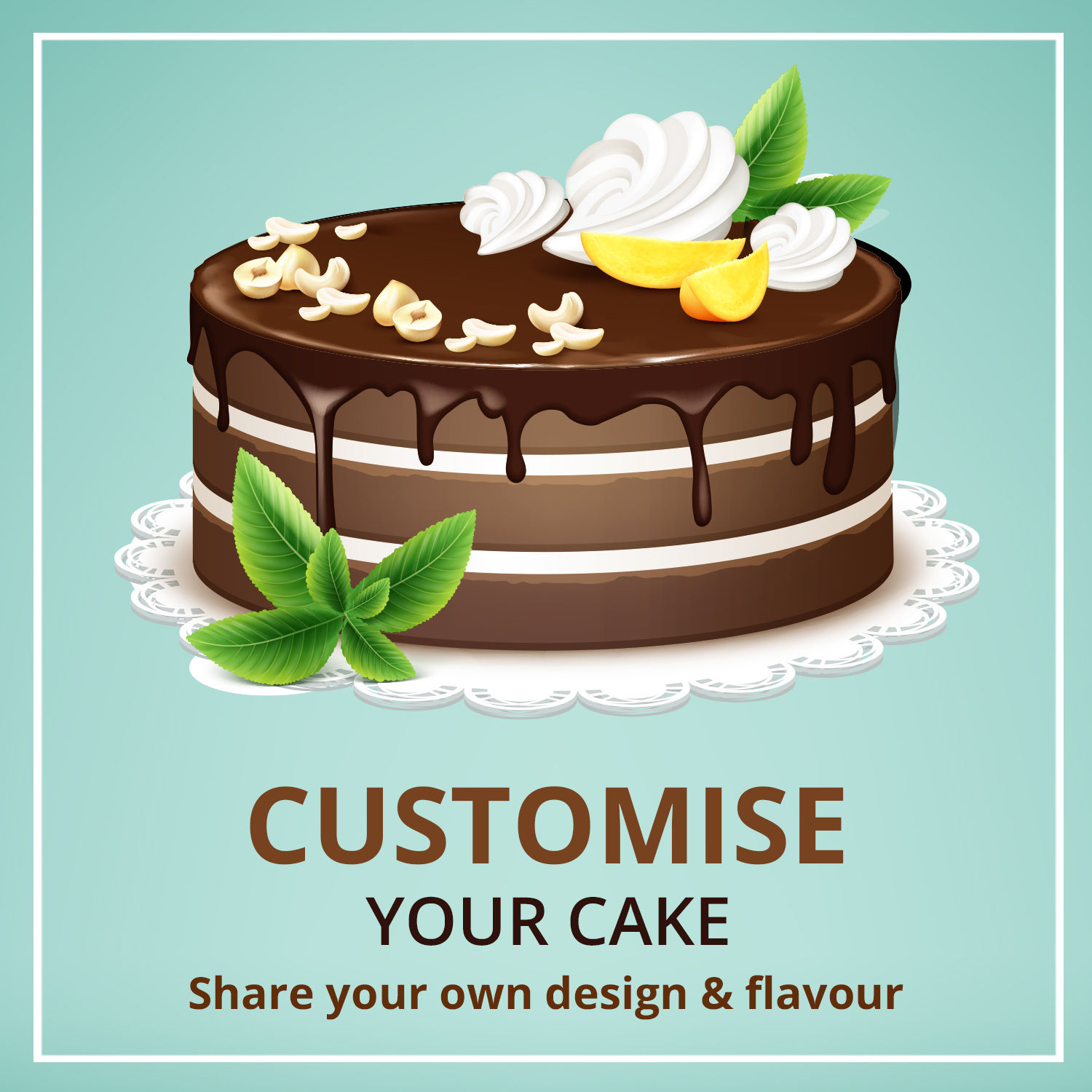 Customized Cake Chocolate 2 Kg Delivery in Singapore - FNP SG