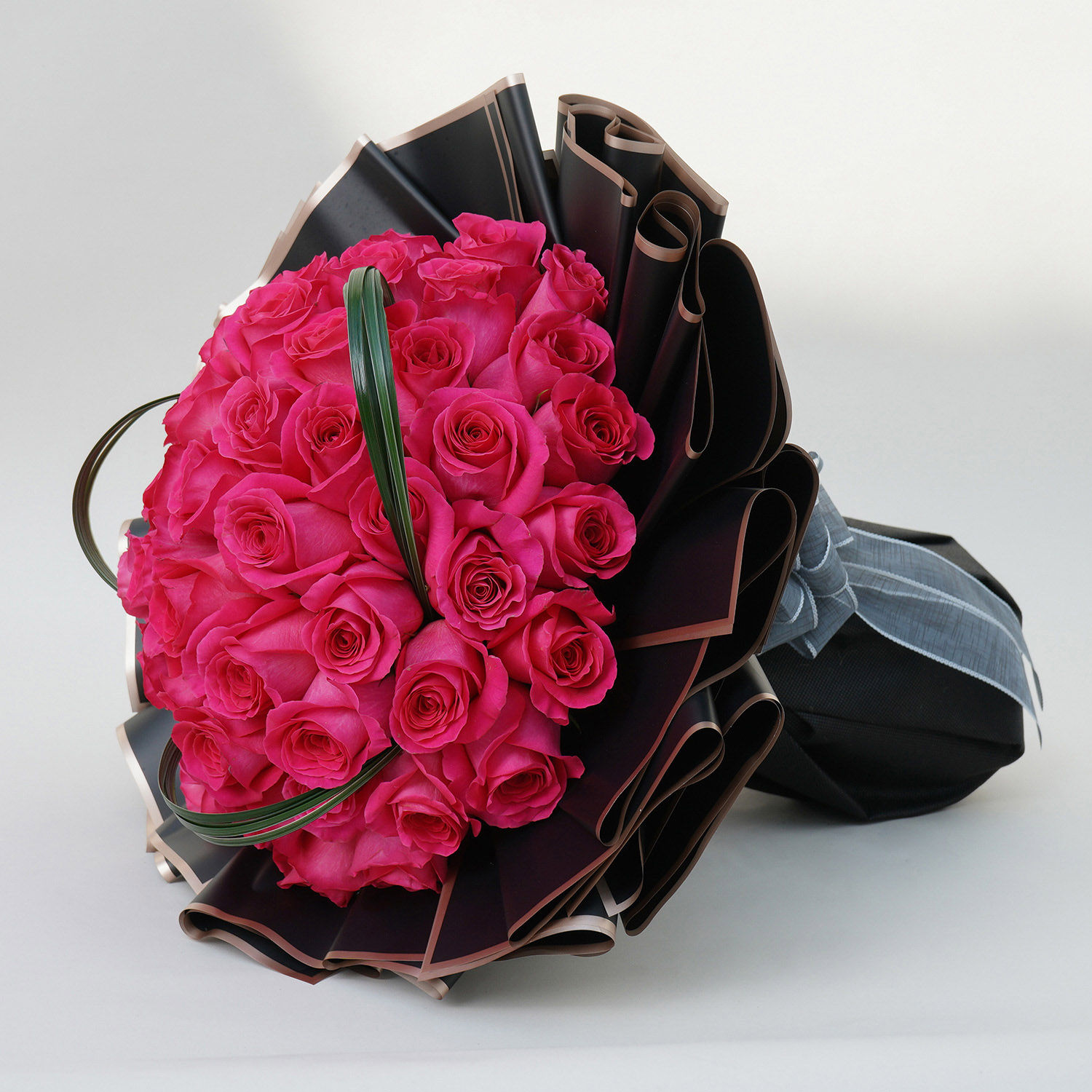 50 Dark Pink Roses Bouquet Delivery in Singapore - FNP SG