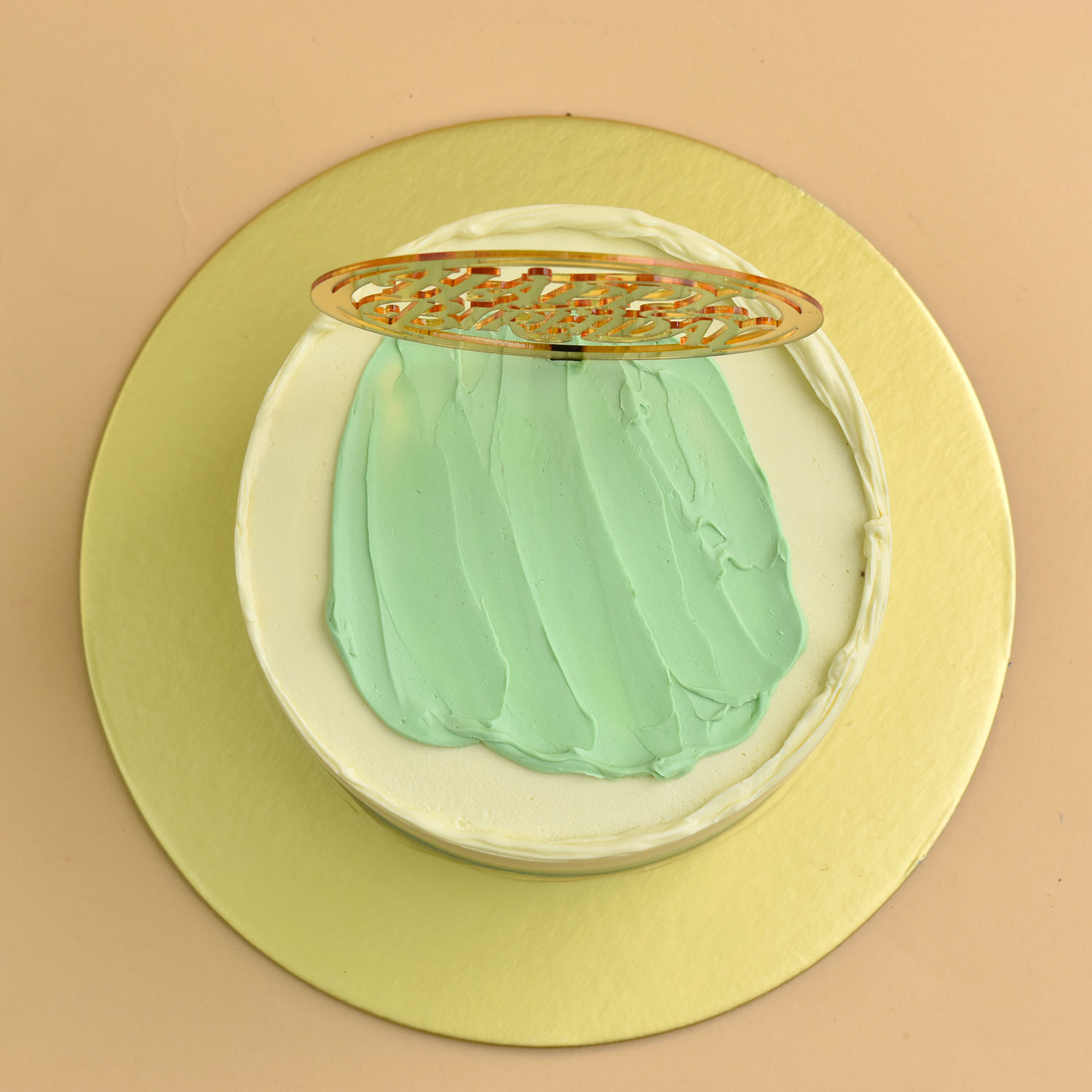 Designer Cake with Happy Birthday Topper Delivery in Singapore - FNP SG