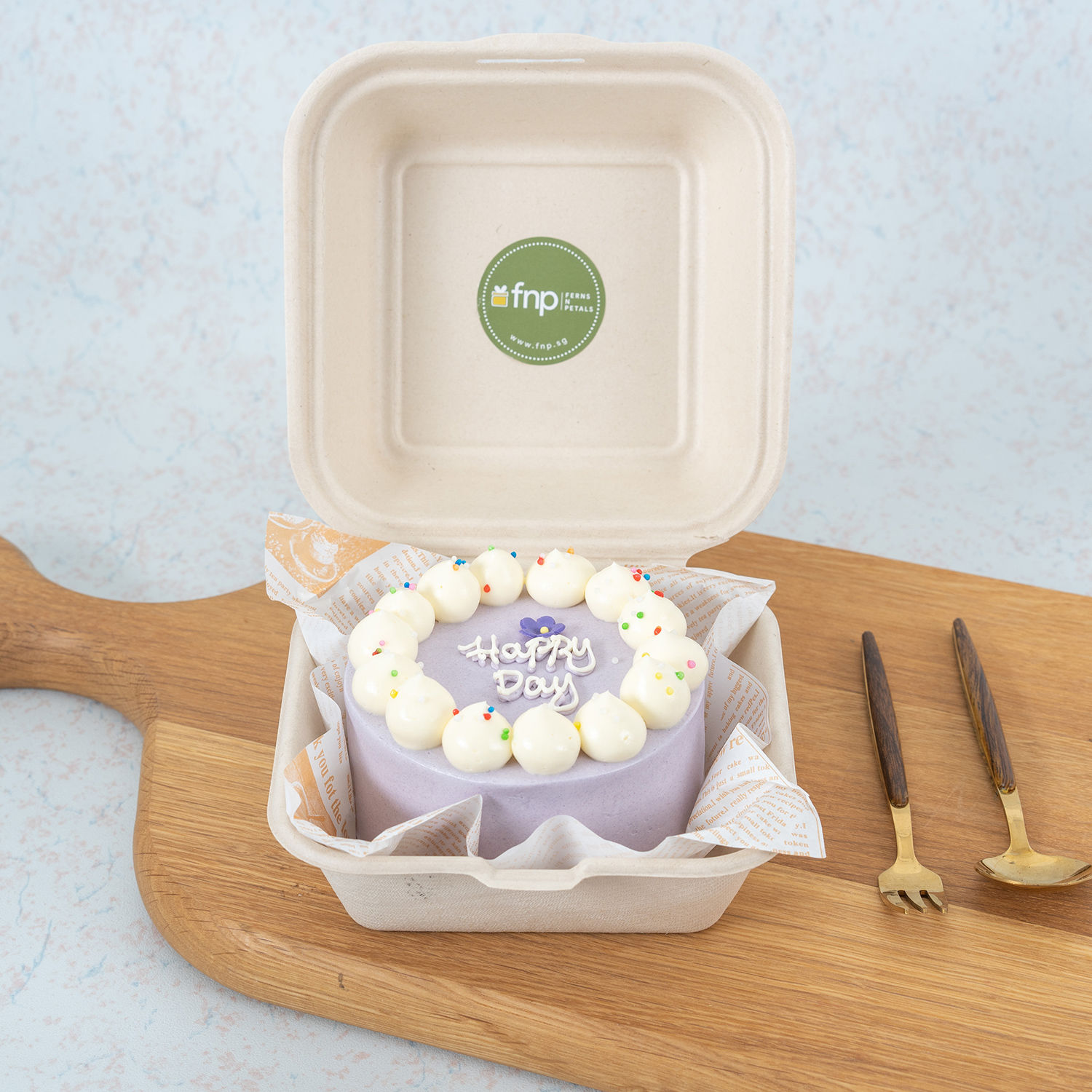 Sweet Purple Korean Bento Rose Lychee Cake Delivery in Singapore - FNP SG