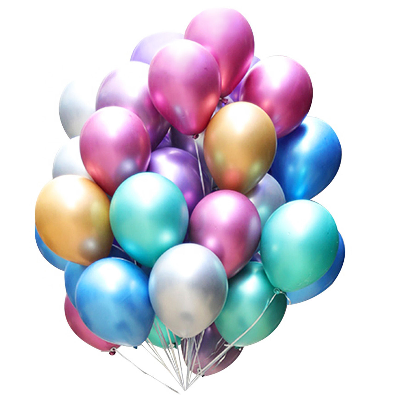 Bunch of 30 Multicolor Chrome Balloons Delivery in Singapore - FNP SG