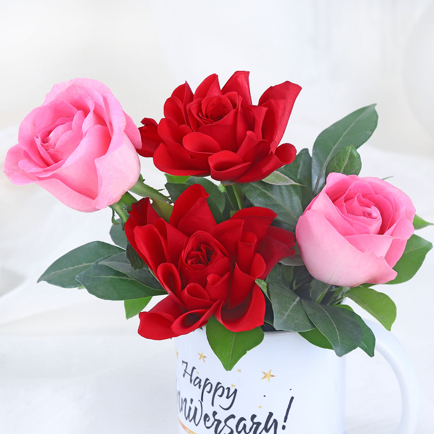 Happy Anniversary Rose Mug Delivery in Singapore - FNP SG