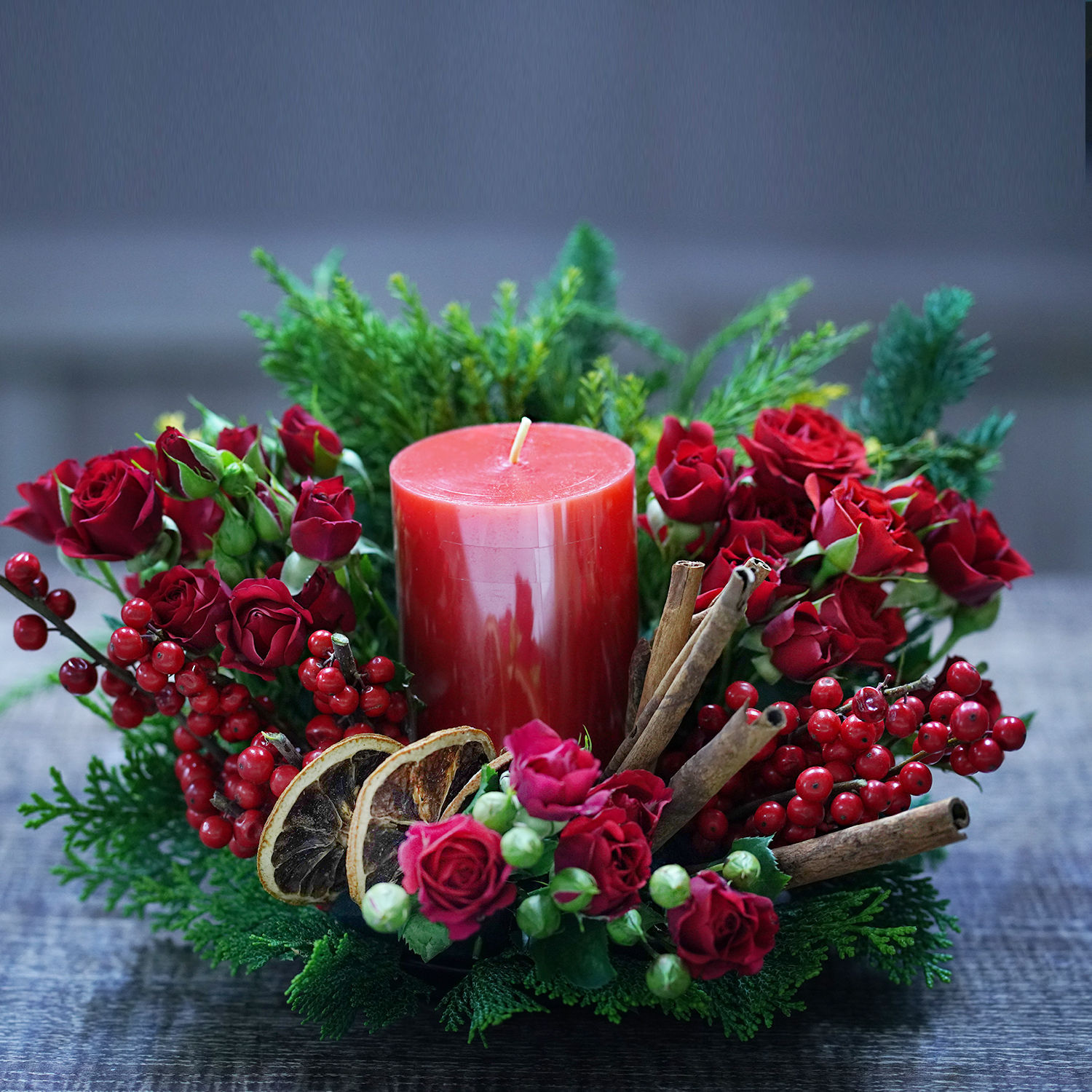 Red Radiance and Spice Table Arrangement Delivery in Singapore - FNP SG
