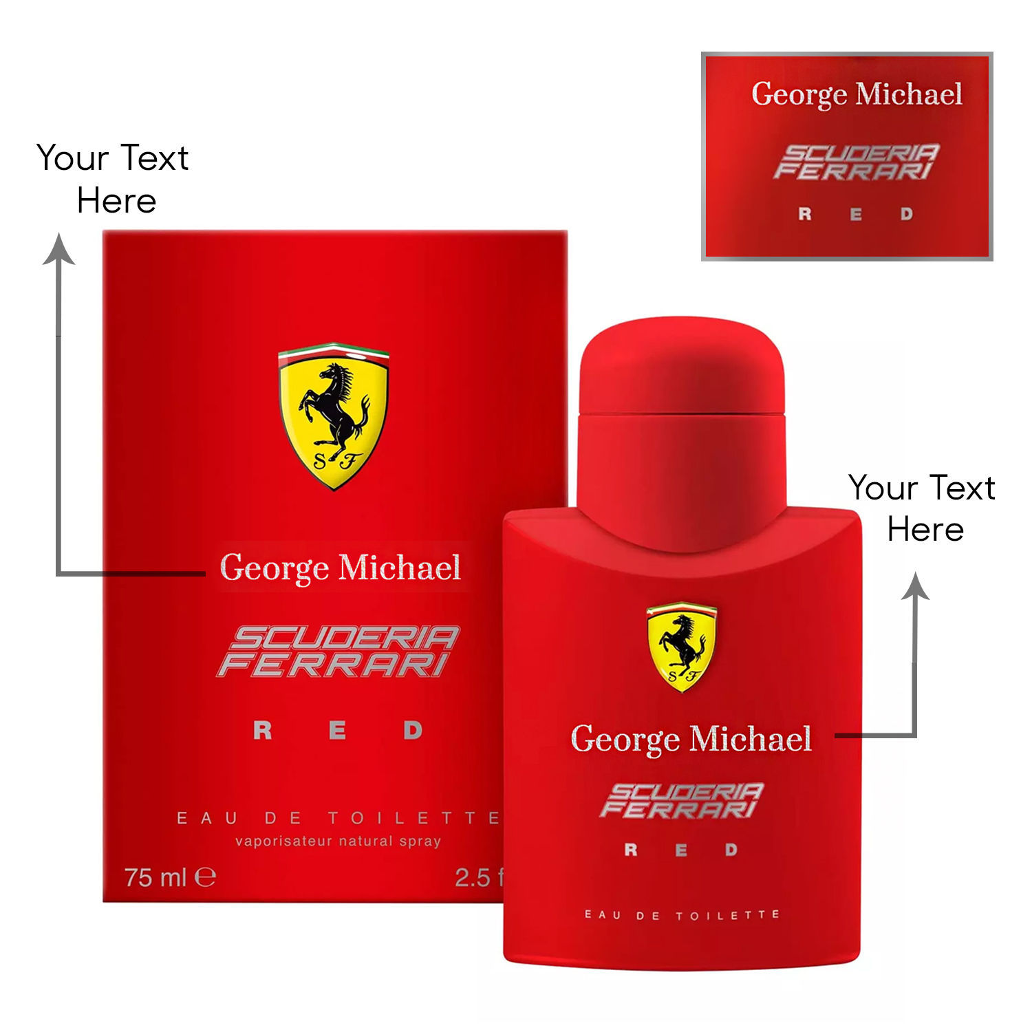 Personlised Ferrari Red Perfume For Him Delivery in Singapore - FNP SG