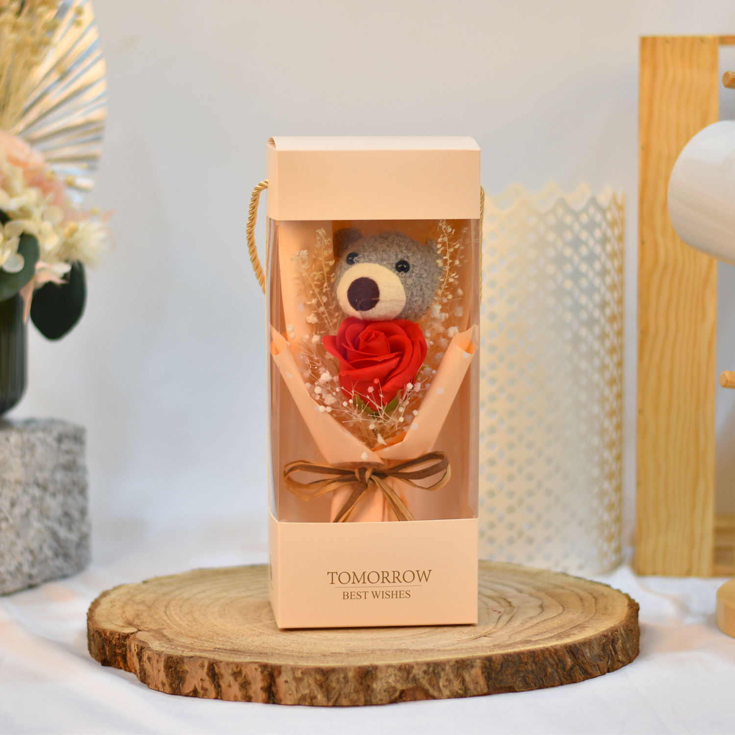 Red Rose & Teddy in Box Delivery in Singapore - FNP SG