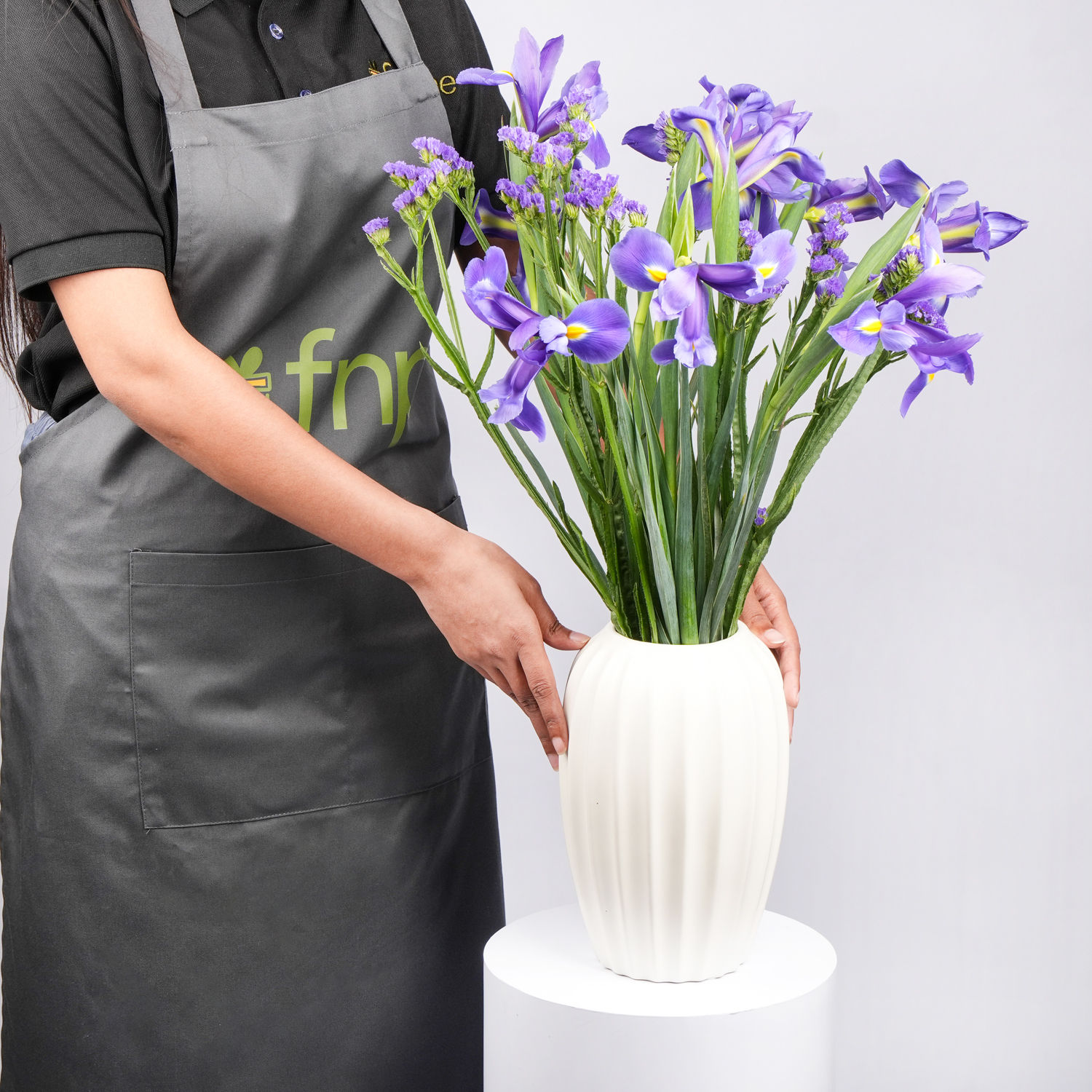 IRIS Flowers Arrangement in Premium Vase Delivery in Singapore - FNP SG