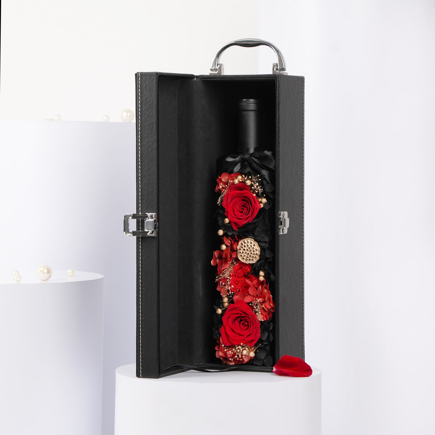 Preserved Roses Arrangement in a Bottle Delivery in Singapore - FNP SG