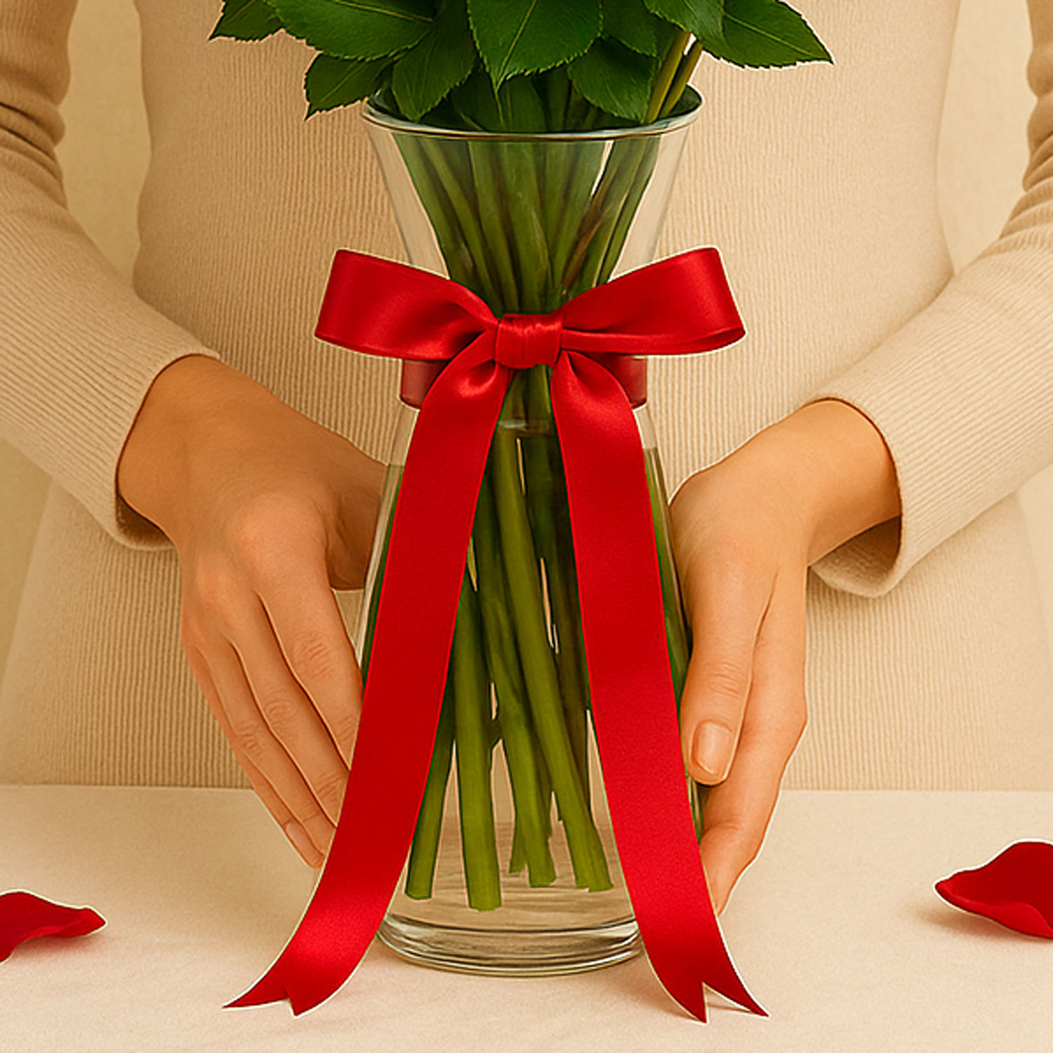 Ravishing Romance Vase for Valentines Day Delivery in Singapore - FNP SG