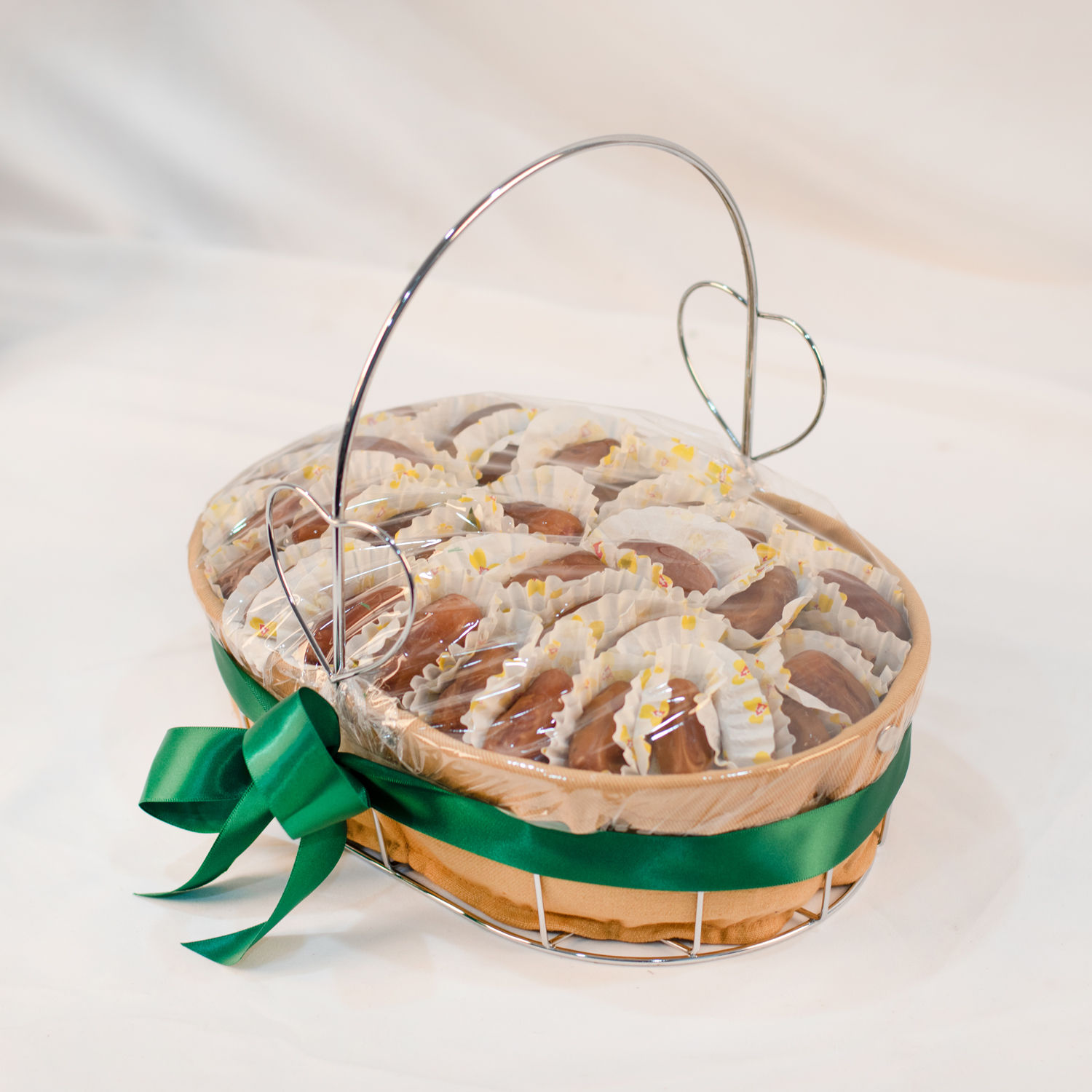 Dates and Oval Metal Biscuit Basket Delivery in Singapore - FNP SG