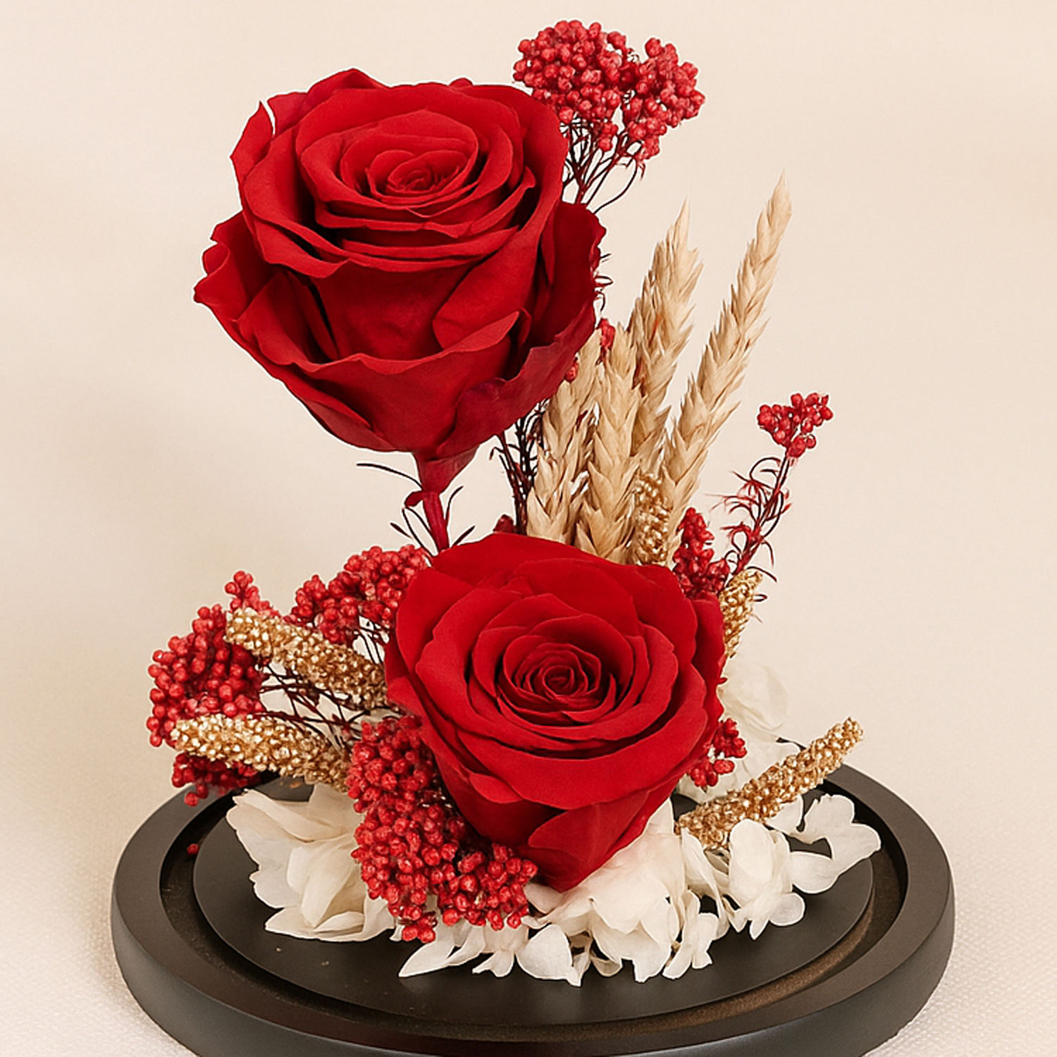 Dual Red Forever Roses in Dome Delivery in Singapore - FNP SG