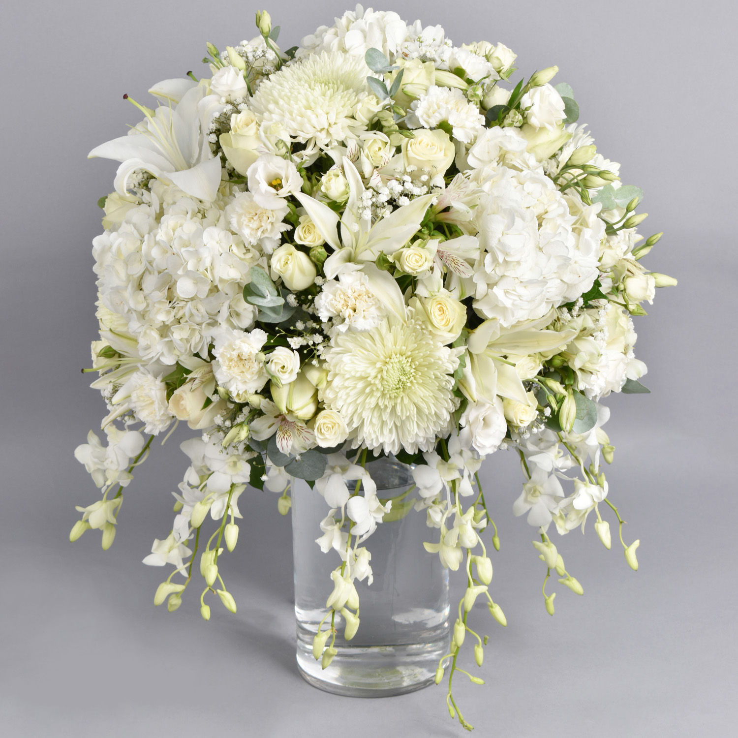 Enchanting White Flowers Arrangement Delivery in Singapore - FNP SG