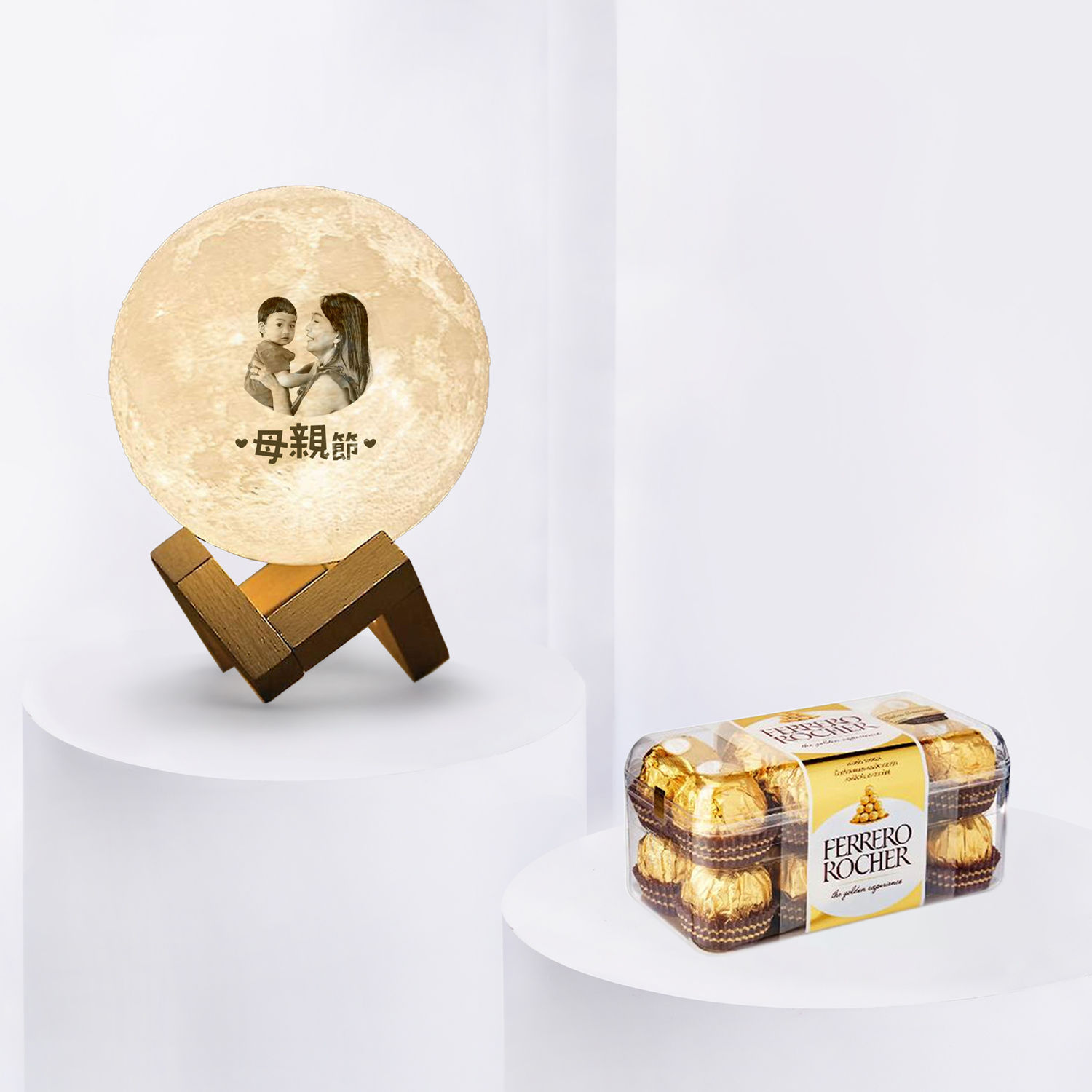 Best Mom Engraved Moon Lamp with Chocolates Delivery in Singapore - FNP SG