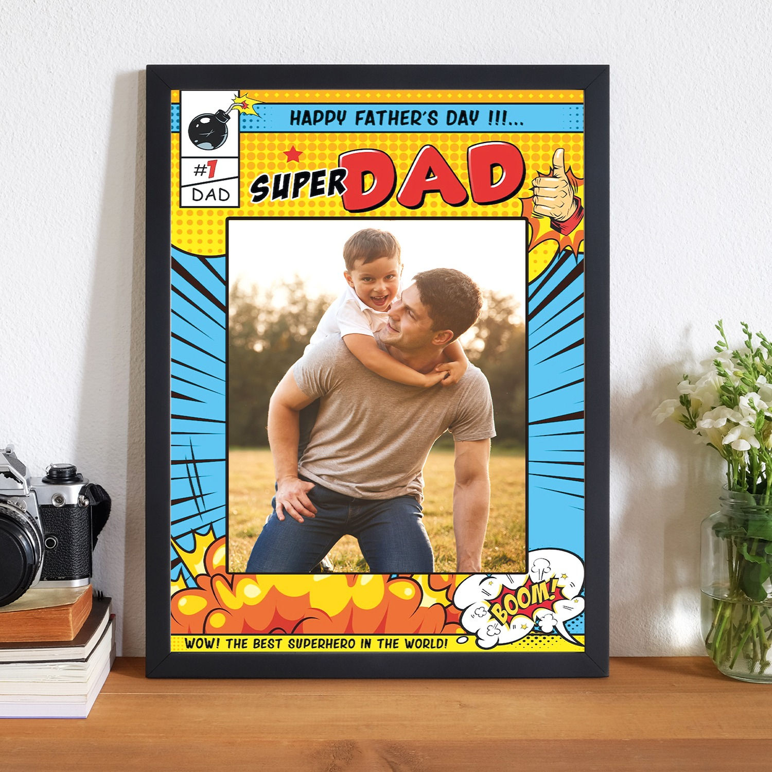 Black Border Acralic Sheet Photo Frame for Dad Delivery in Singapore ...