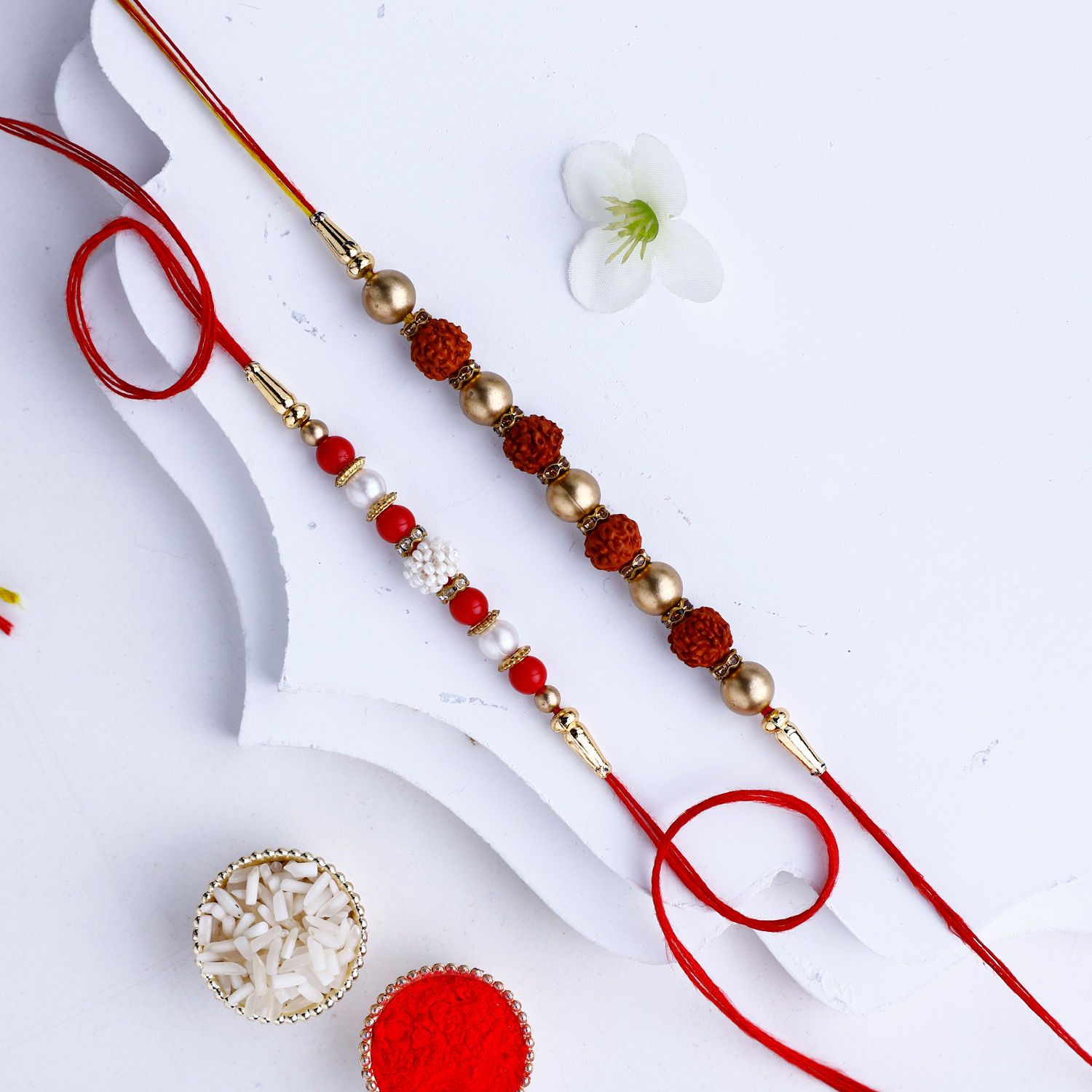 Ethnic Pearl and Rudraksh Rakhi Delivery in Singapore - FNP SG
