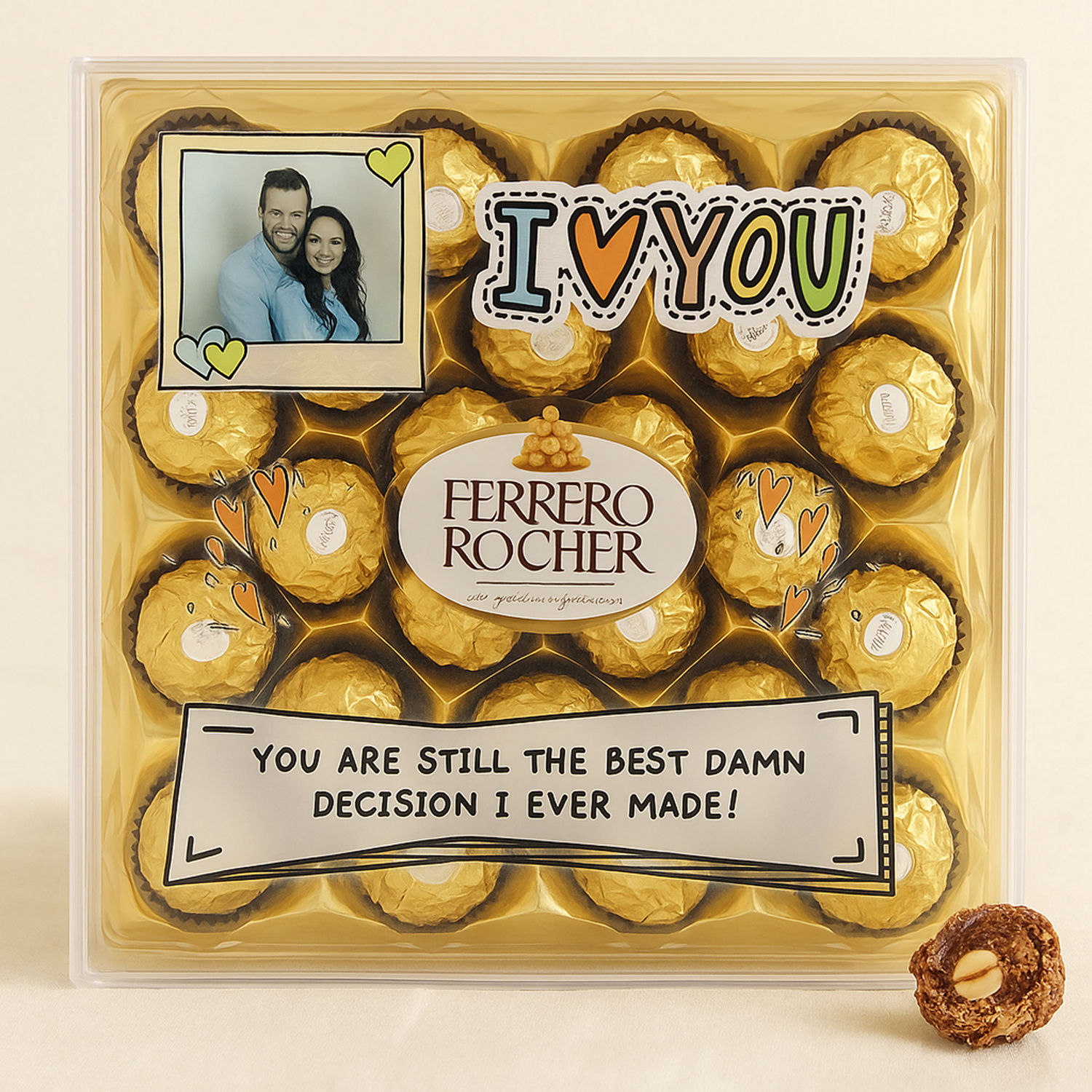 Personalised Love You Ferrero Rocher Box Delivery in Singapore - FNP SG