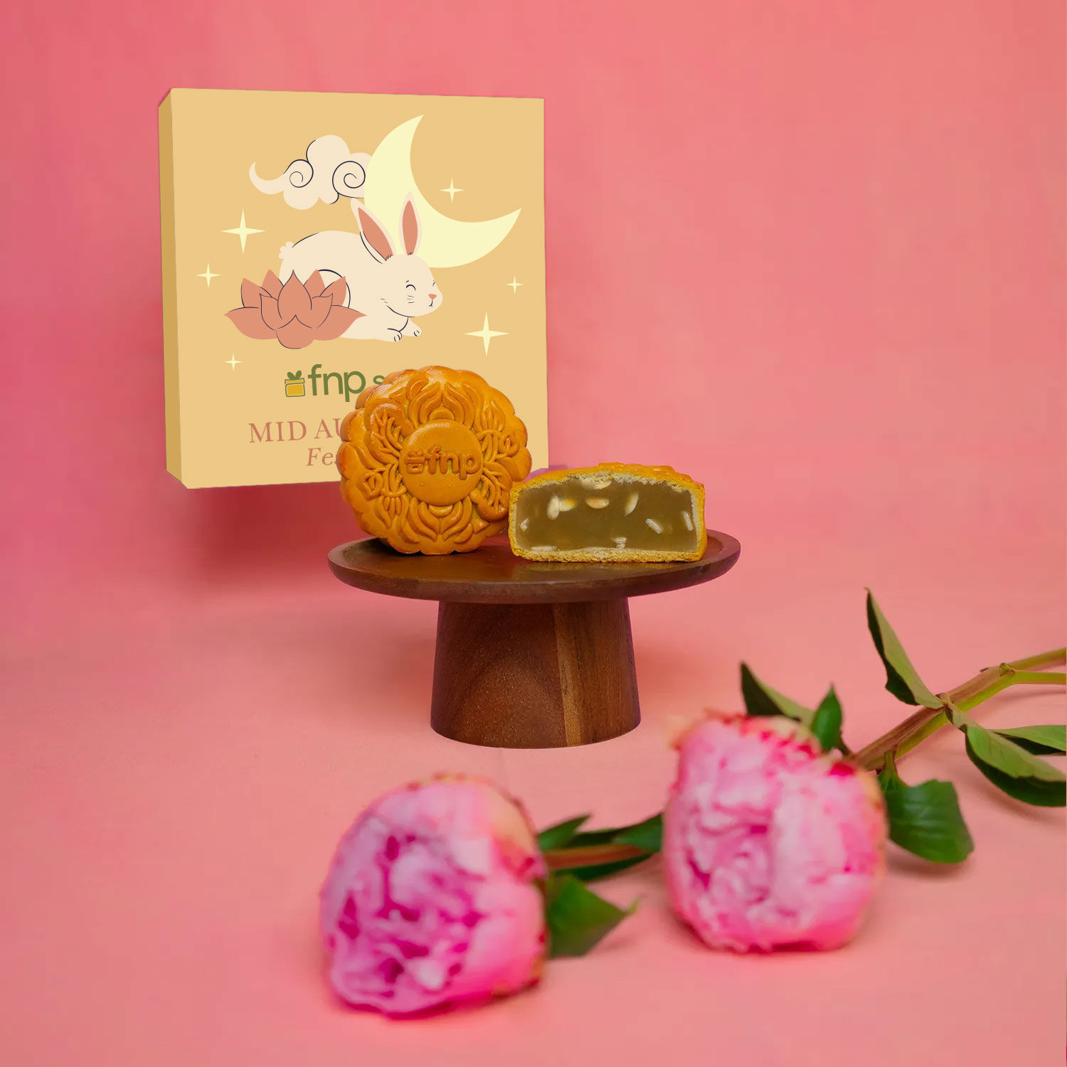 FNP Bakedskin Mooncake Pure White Lotus Paste in Box Delivery in ...