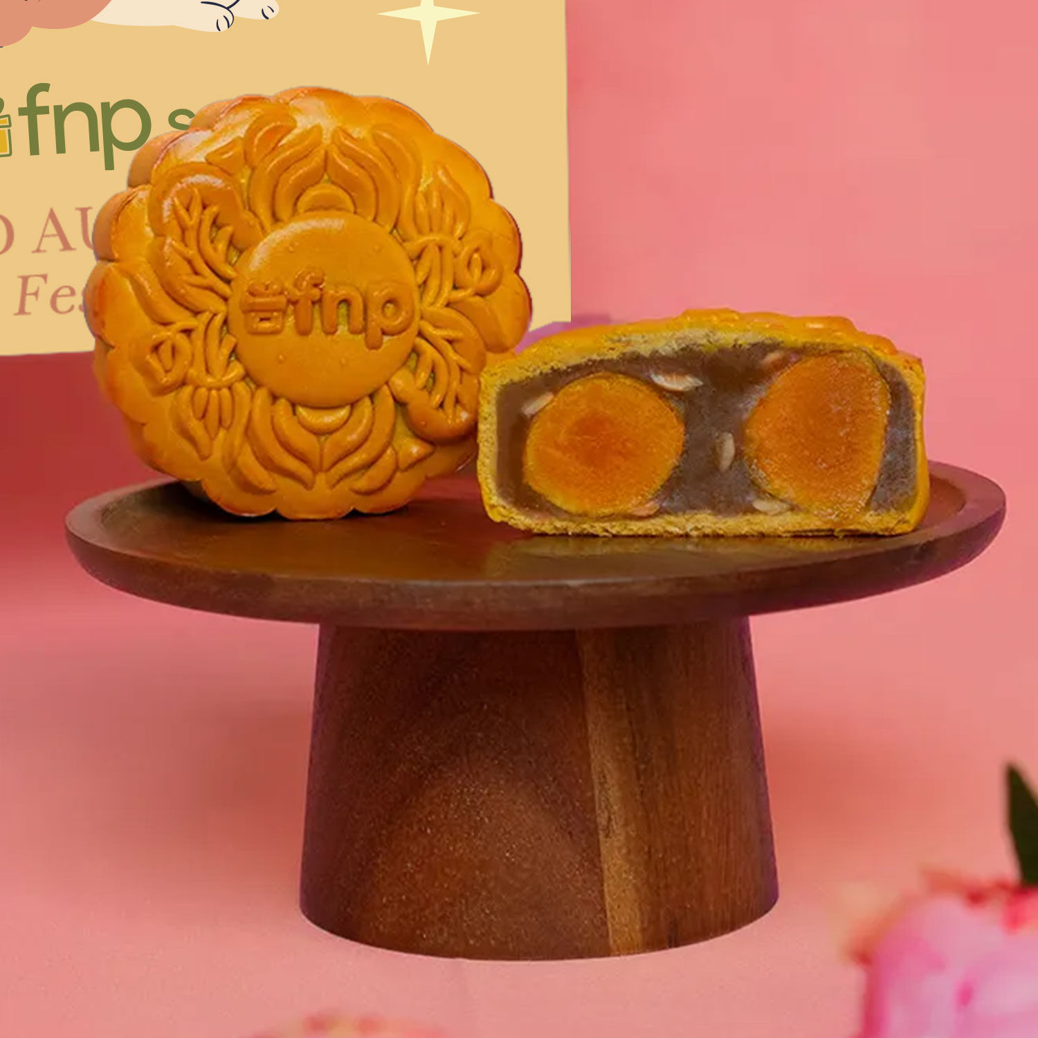 FNP Double Yolk Bakedskin Mooncake Pure Lotus Paste in Box Delivery in ...