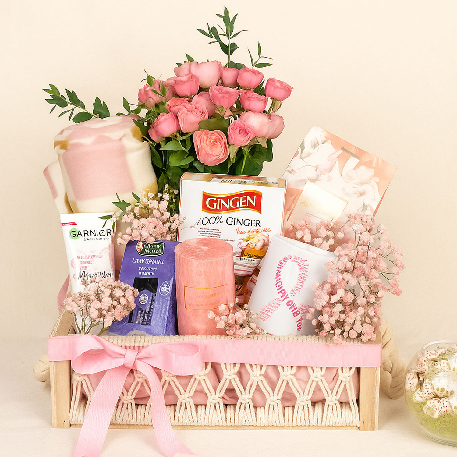 Never Give Up Pink Hamper Delivery in Singapore - FNP SG