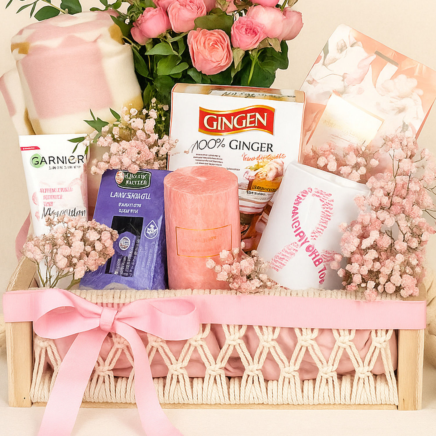 Never Give Up Pink Hamper Delivery in Singapore - FNP SG