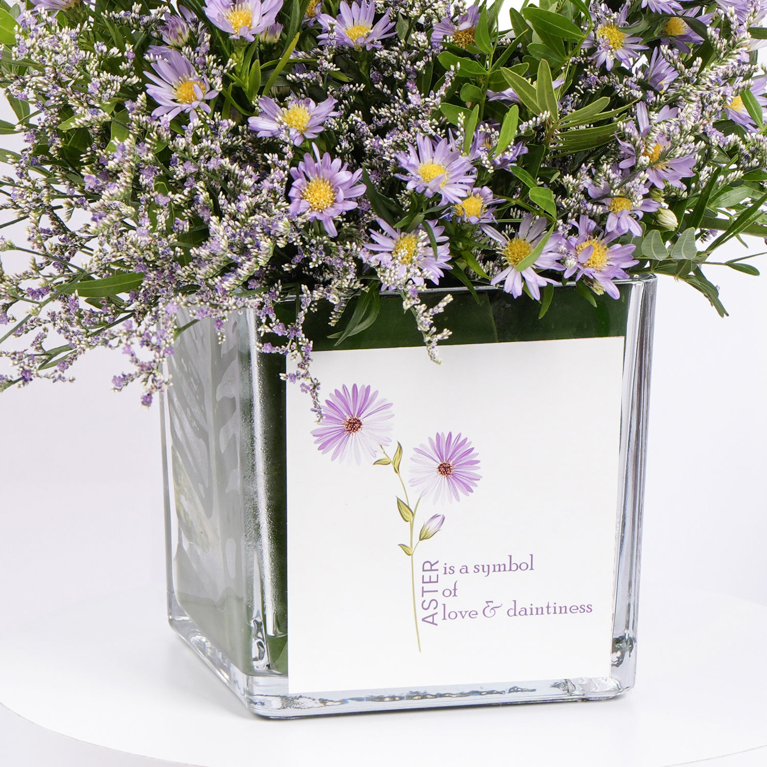 September Birthday Aster Flowers in Vase Delivery in Singapore - FNP SG