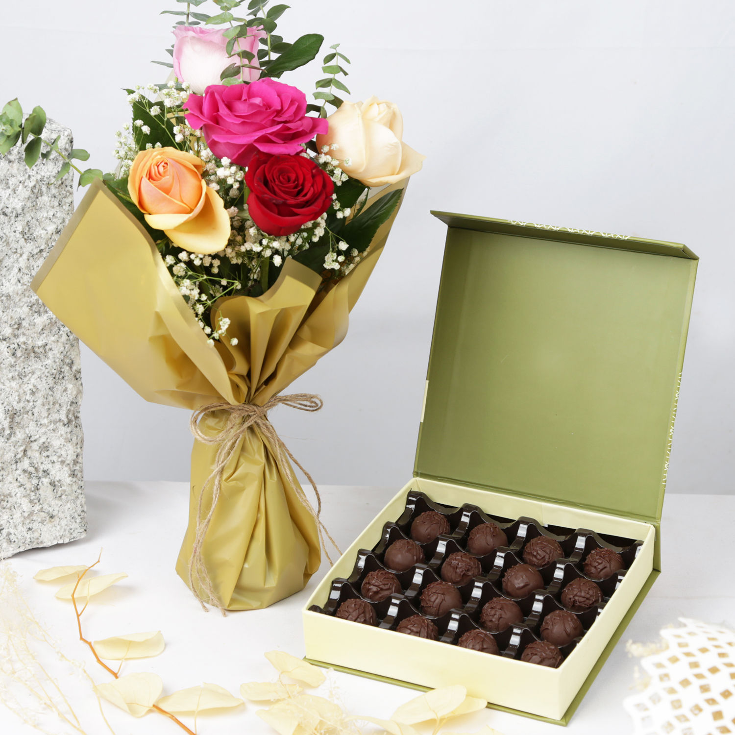 Chocolate Truffles and Roses Delivery in Singapore - FNP SG