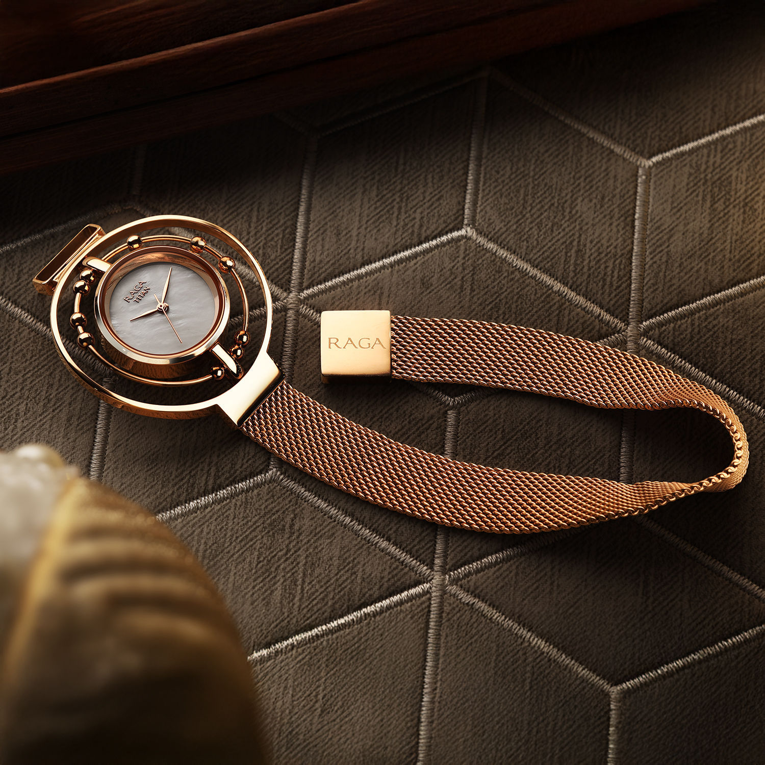 Titan Raga Watch For Her & Floral Gift Tray Delivery in Singapore - FNP SG