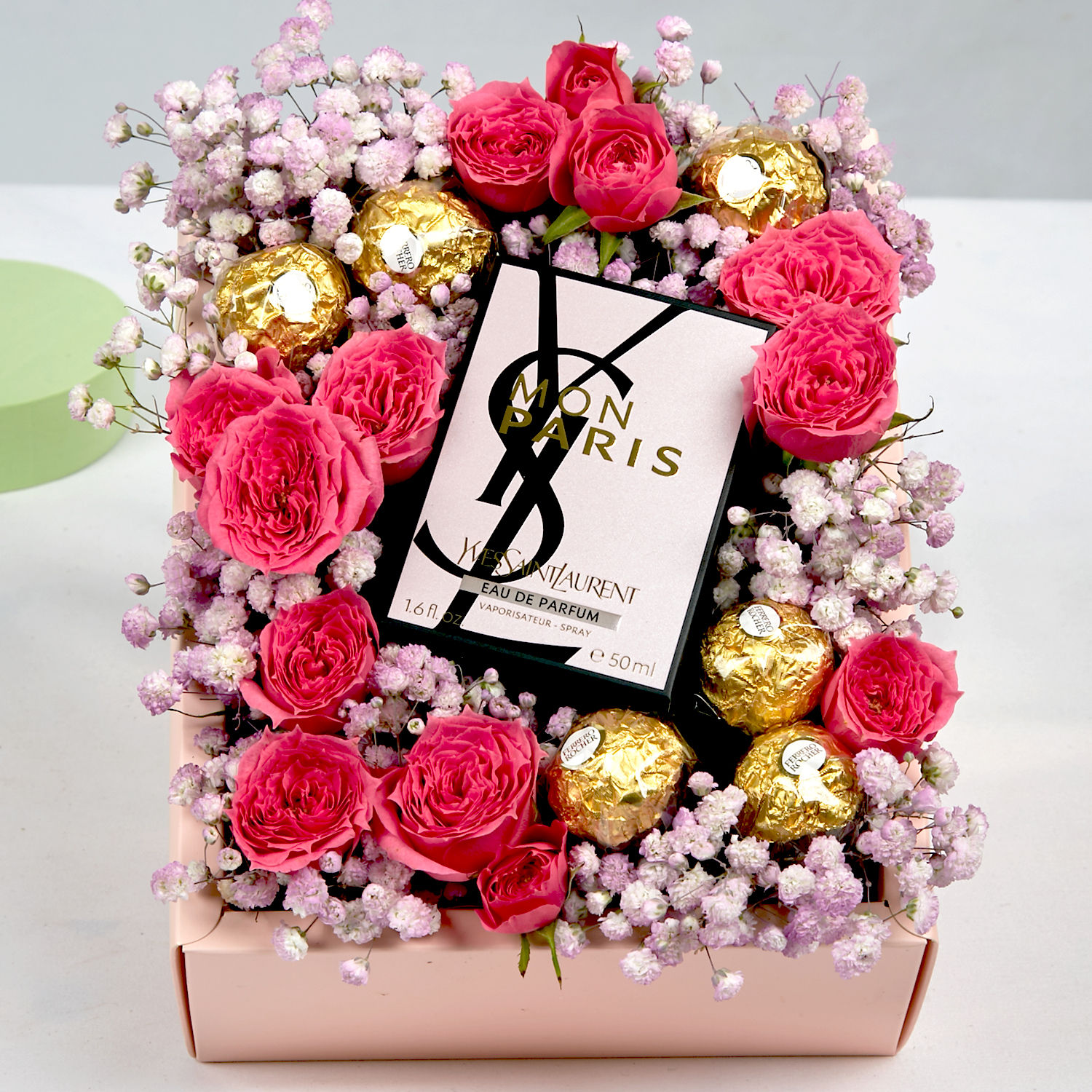 YSL Perfume flowers and Rochers Box for Her Delivery in Singapore - FNP SG