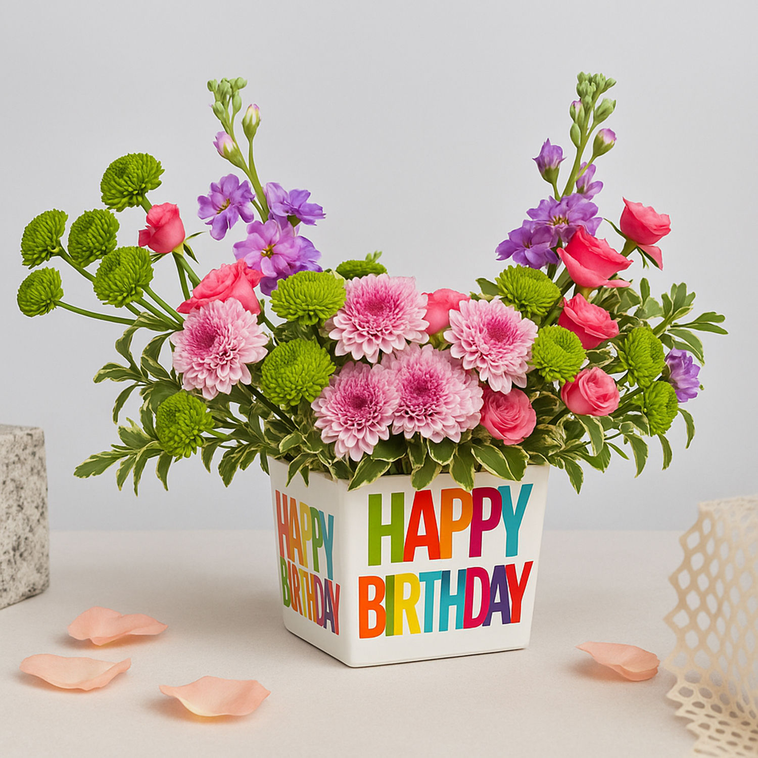 Colorful Birthday Wishes Flowers Delivery in Singapore - FNP SG