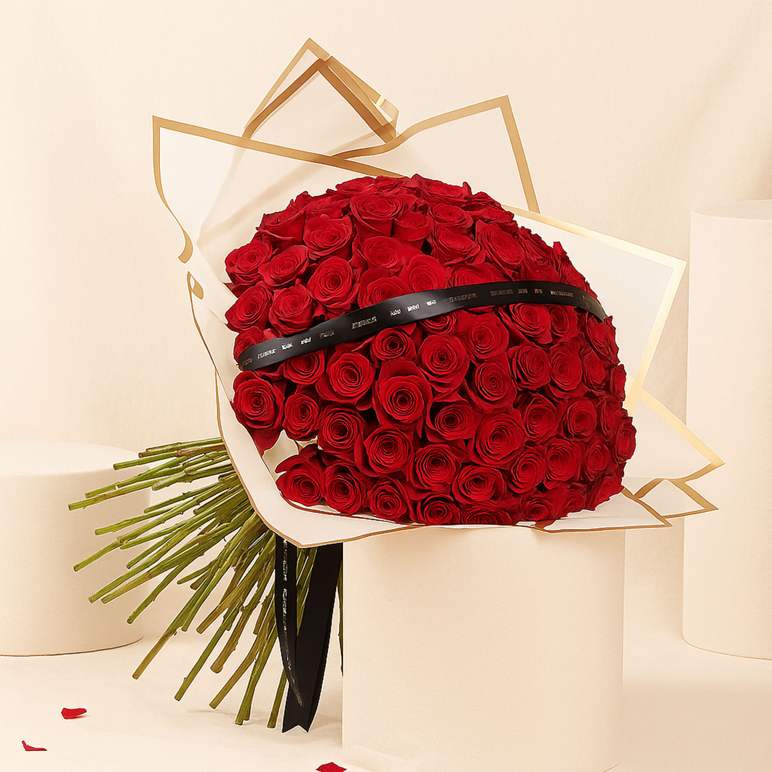 99 Valentines Red Roses Bouquet Delivery in Singapore - FNP SG