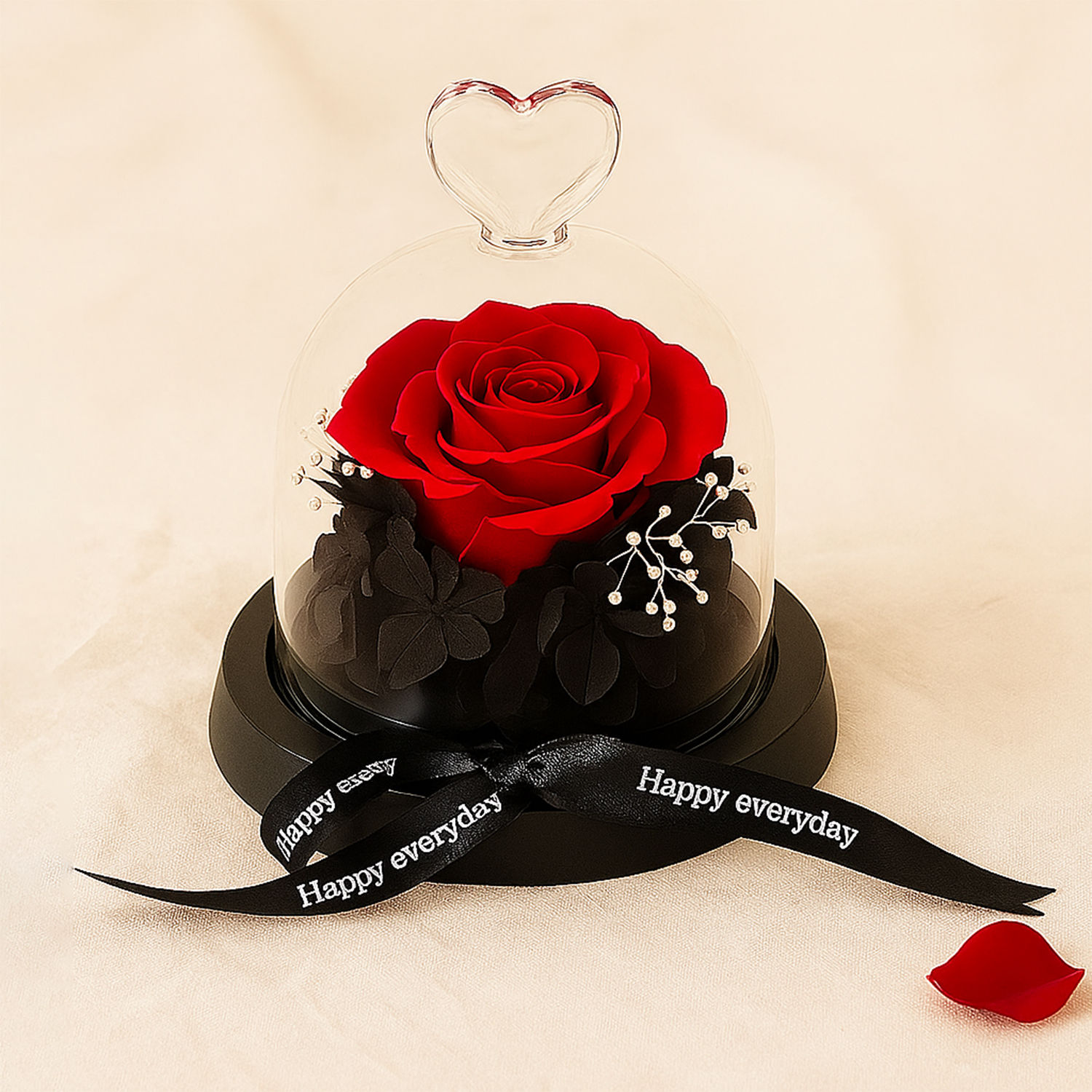 Forever Red Rose in Glass Dome Delivery in Singapore - FNP SG
