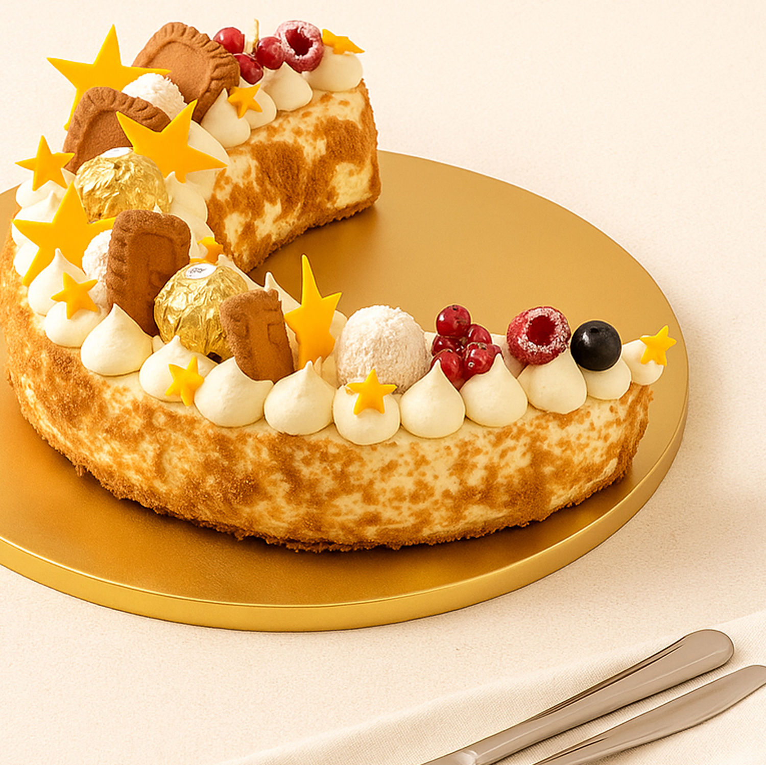 Crescent Moon Lotus Cheese Cake 6 Inches Delivery in Singapore - FNP SG